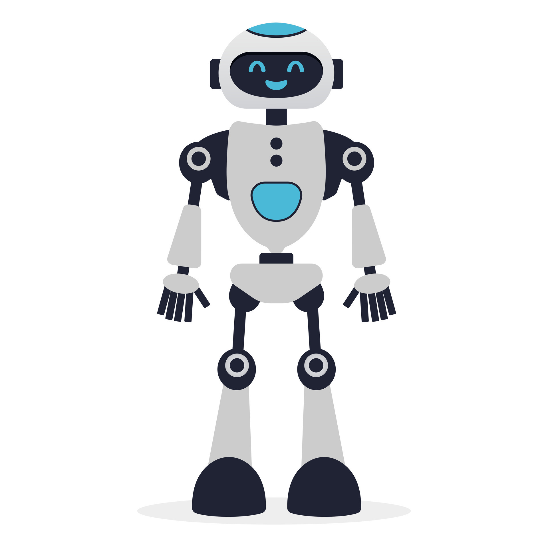 Robot Chat Bot Neural Network Ai Servers And Robots Technology Set Of Cute Robot Ai Character