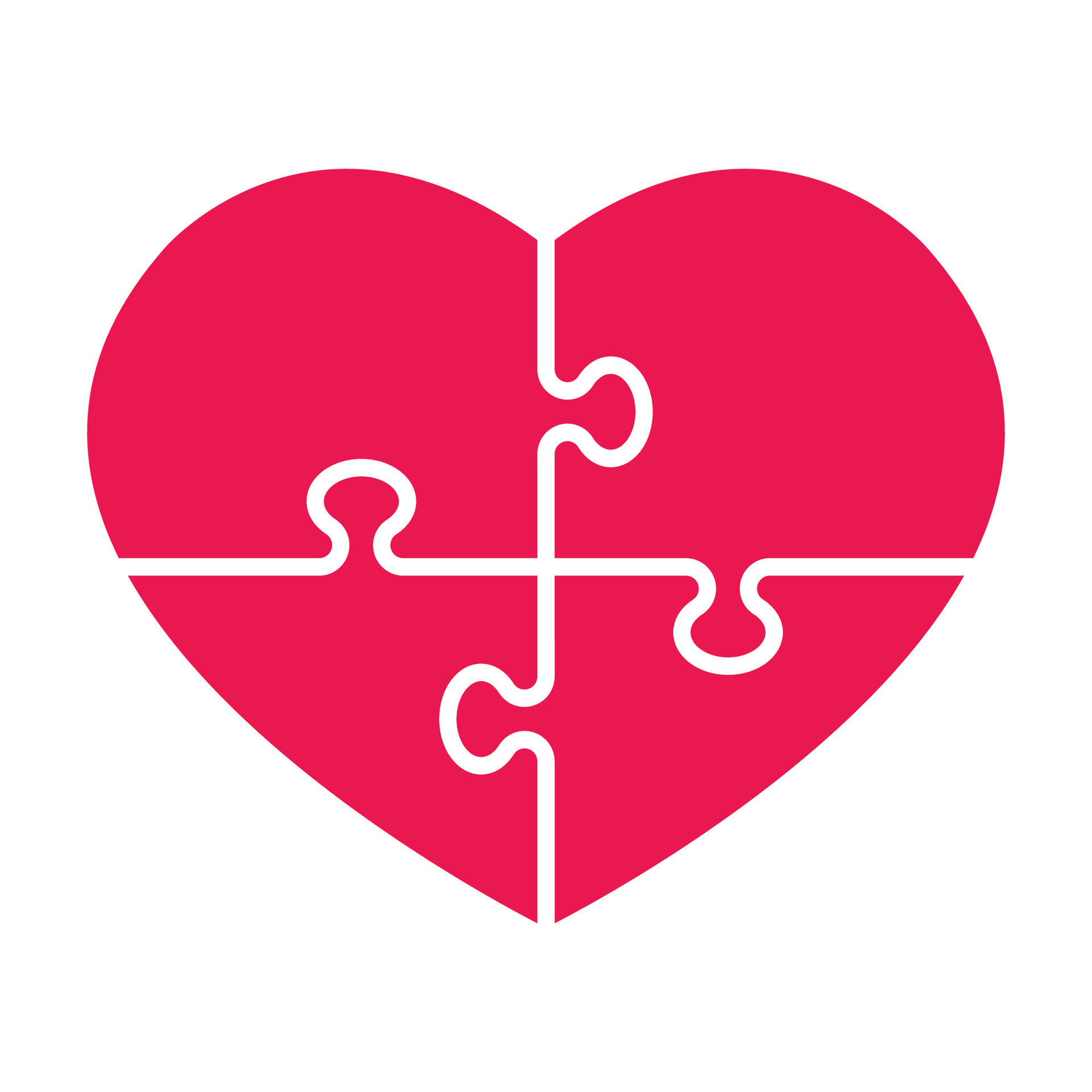 Heart Puzzle Pieces Vector Illustration Isolated Graphic Symbol 36275993 Vector Art At Vecteezy