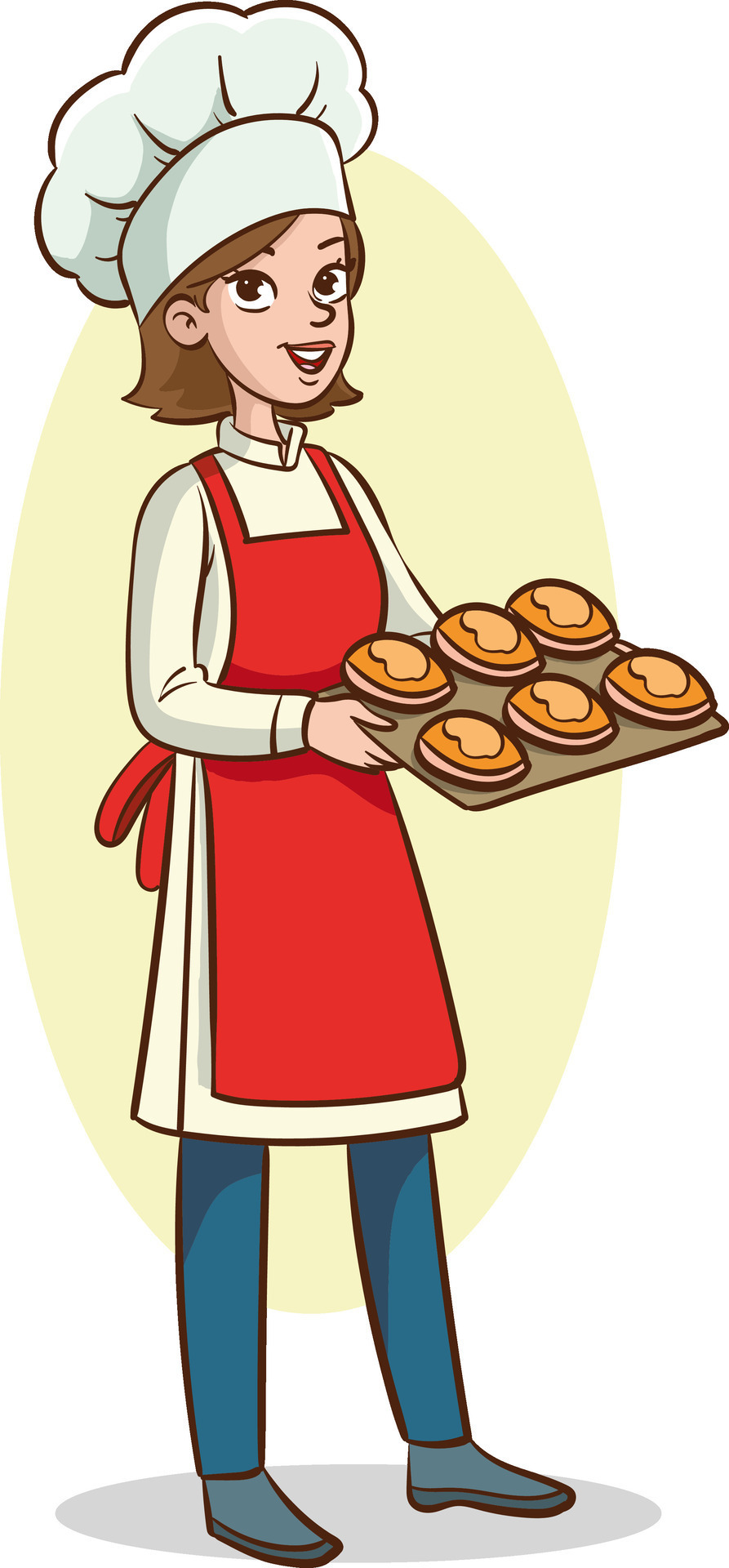 vector illustration of working baker woman 36277342 Vector Art at Vecteezy