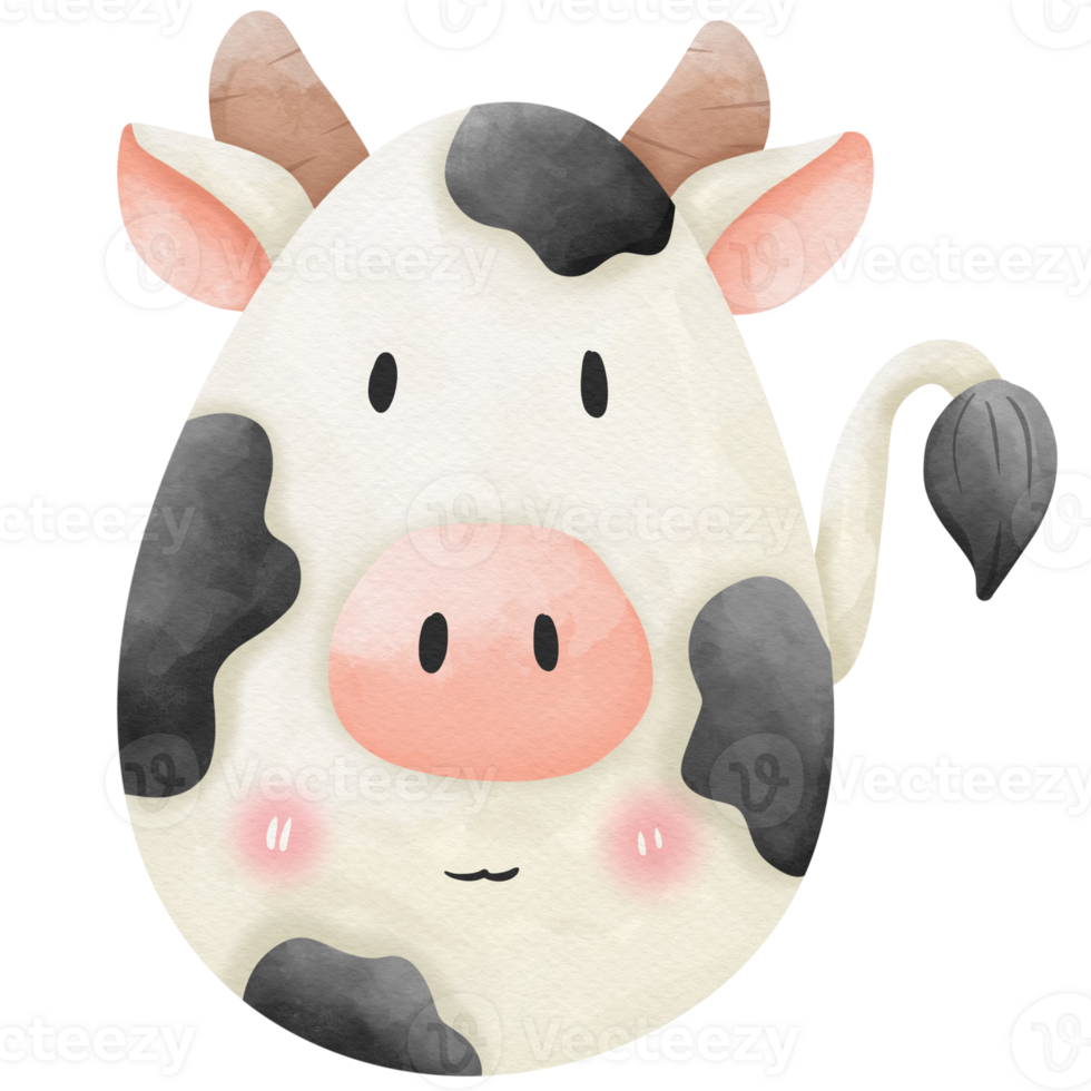 Cow In Easter Egg So Cute 36278149 Png