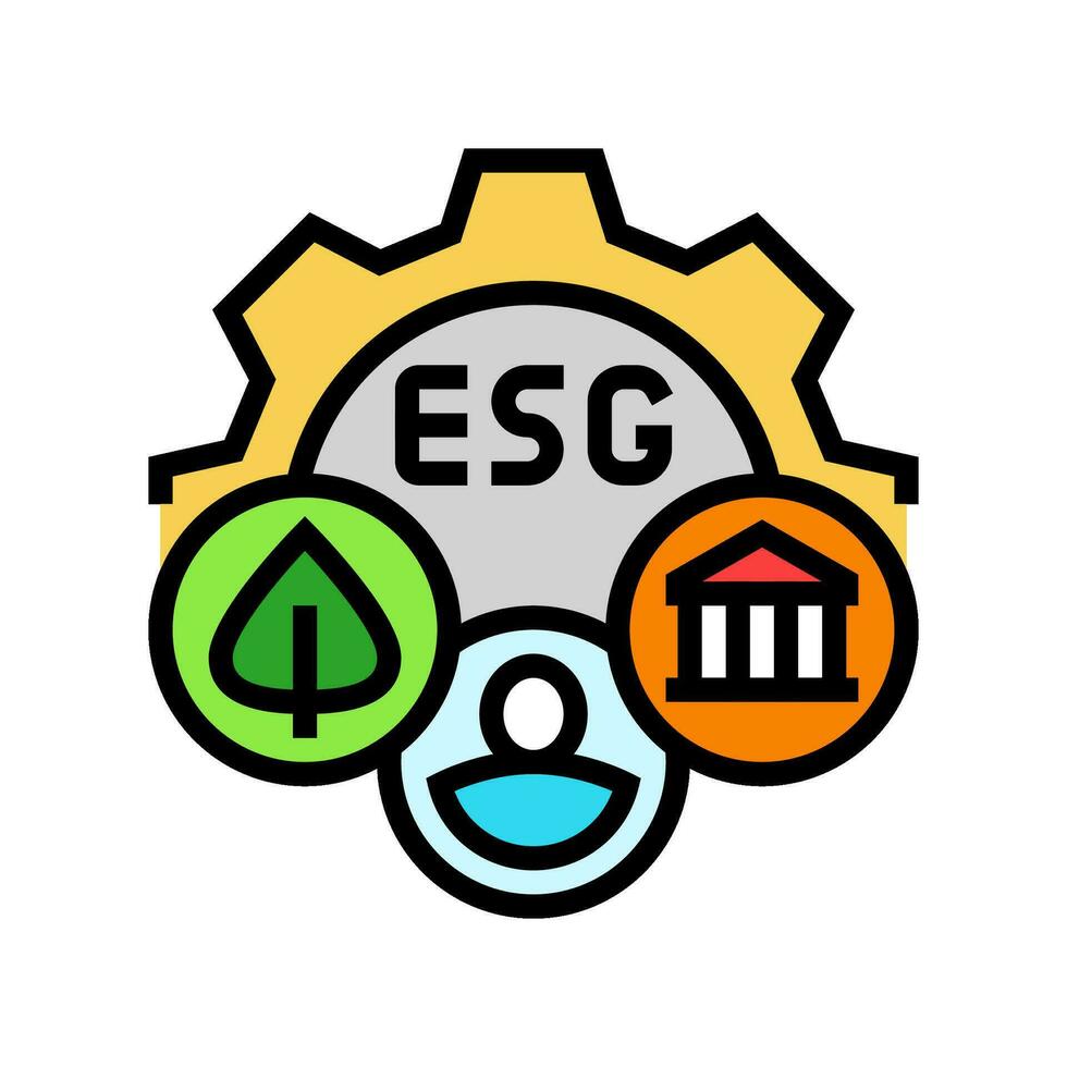 esg environmental social governance color icon vector illustration ... esg environmental social governance color icon vector illustration ...