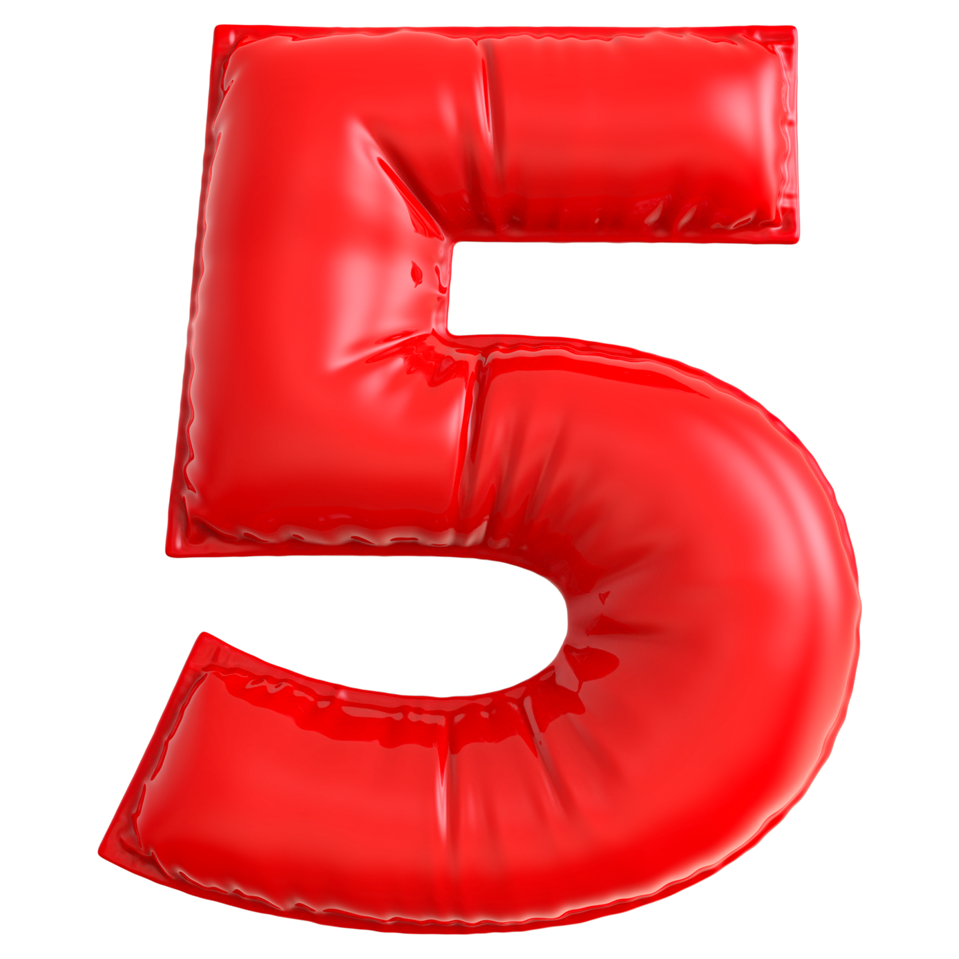 Bubble red number 5 36281336 PNG