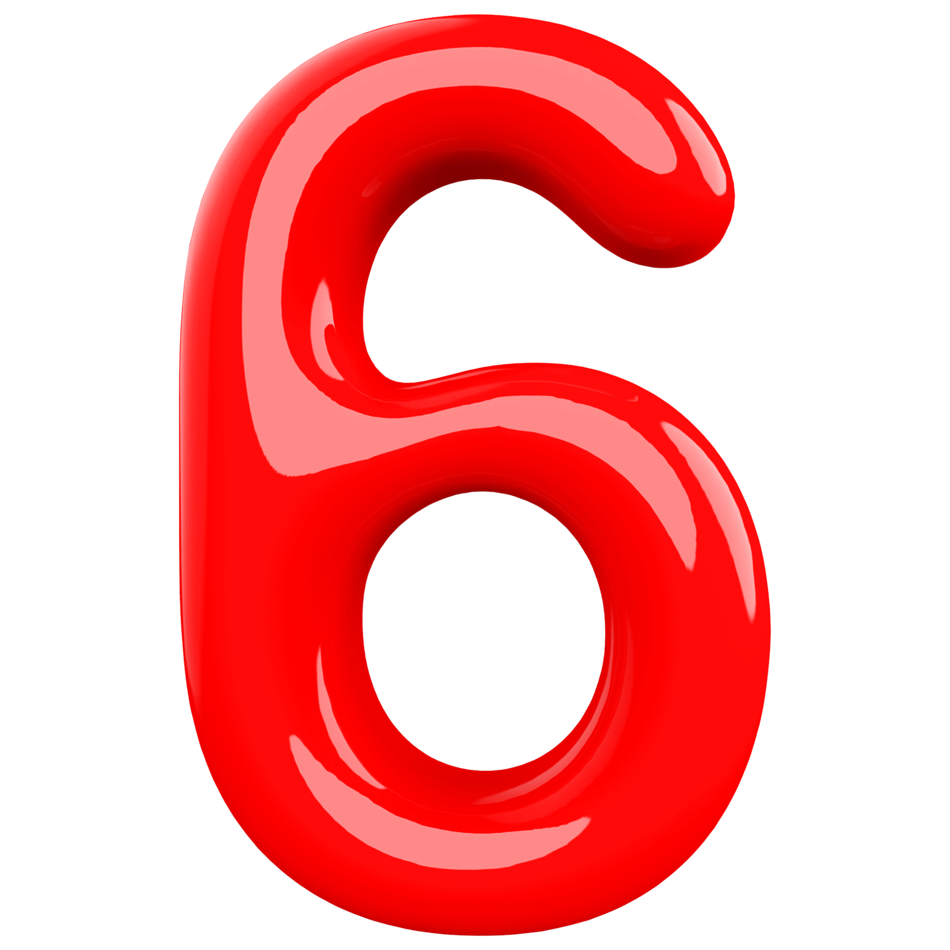 Bubble red number 6 36281345 PNG