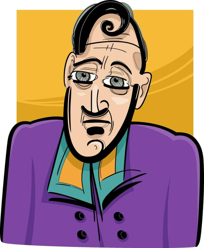 Eccentric Man Artistic Drawing Illustration 36282244 Vector Art At Vecteezy