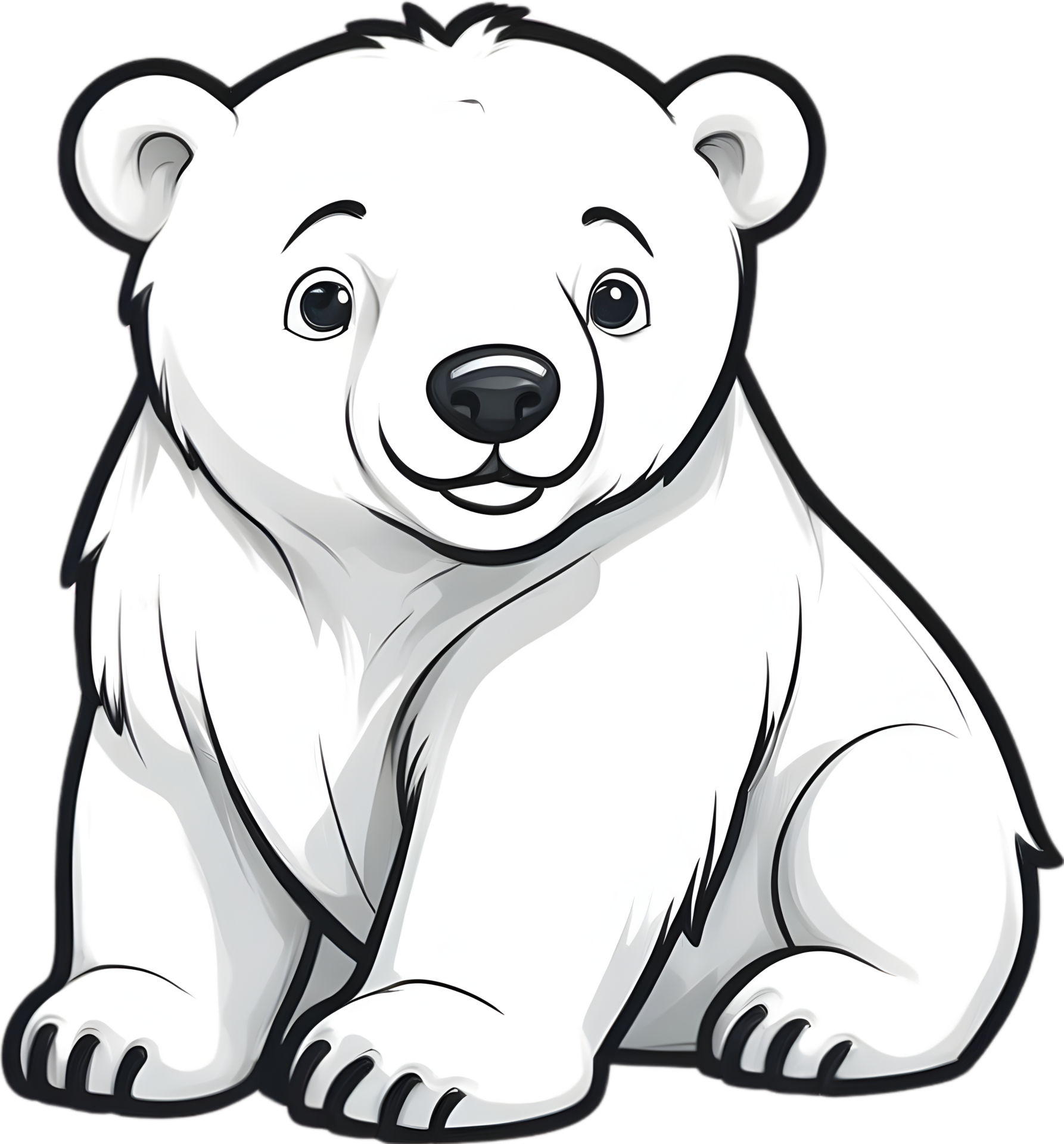 AI generated polar bear cartoon clipart 36283618 PNG