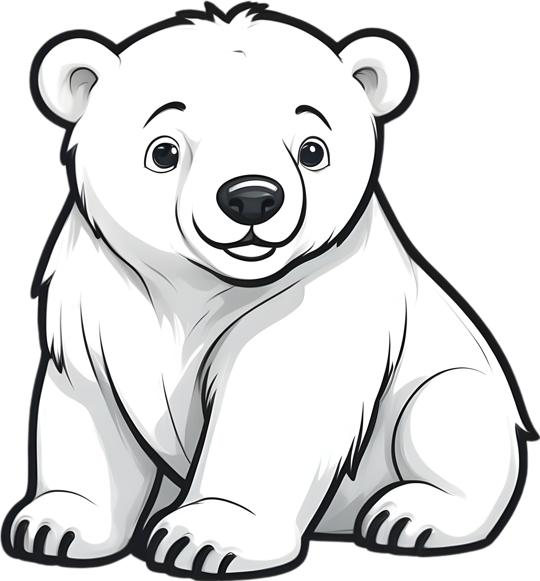 AI generated polar bear cartoon clipart 36283618 PNG