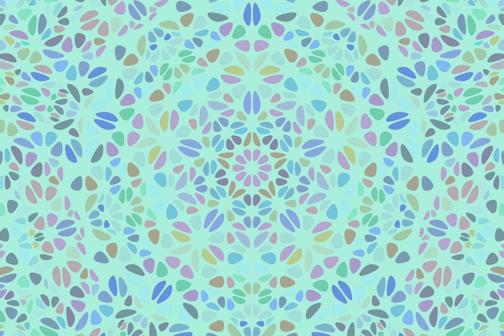 Dynamic Abstract Geometrical Circular Floral Pattern Background