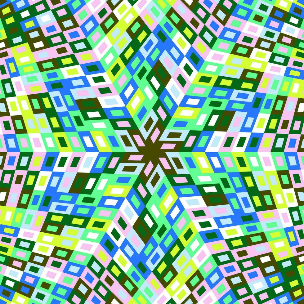 Dynamic Geometrical Tiled Pattern Background Design Colorful Circular