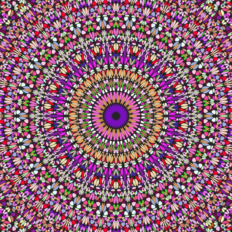Oriental Geometrical Colorful Radial Ornament Background Abstract Psychedelic Circular Vector