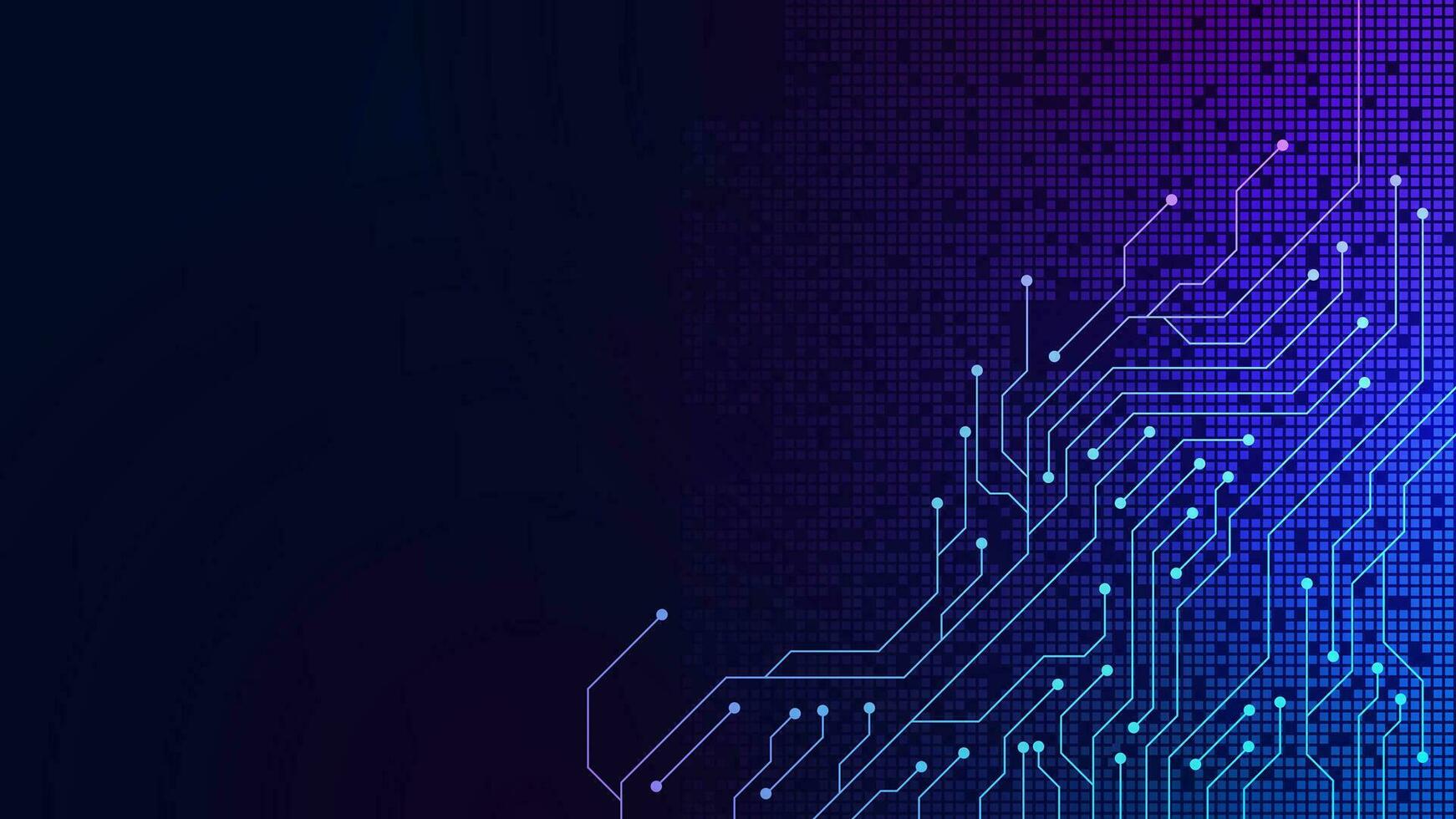 Abstract blue circuit board technology futuristic. Connection system, digital data and high tech ...