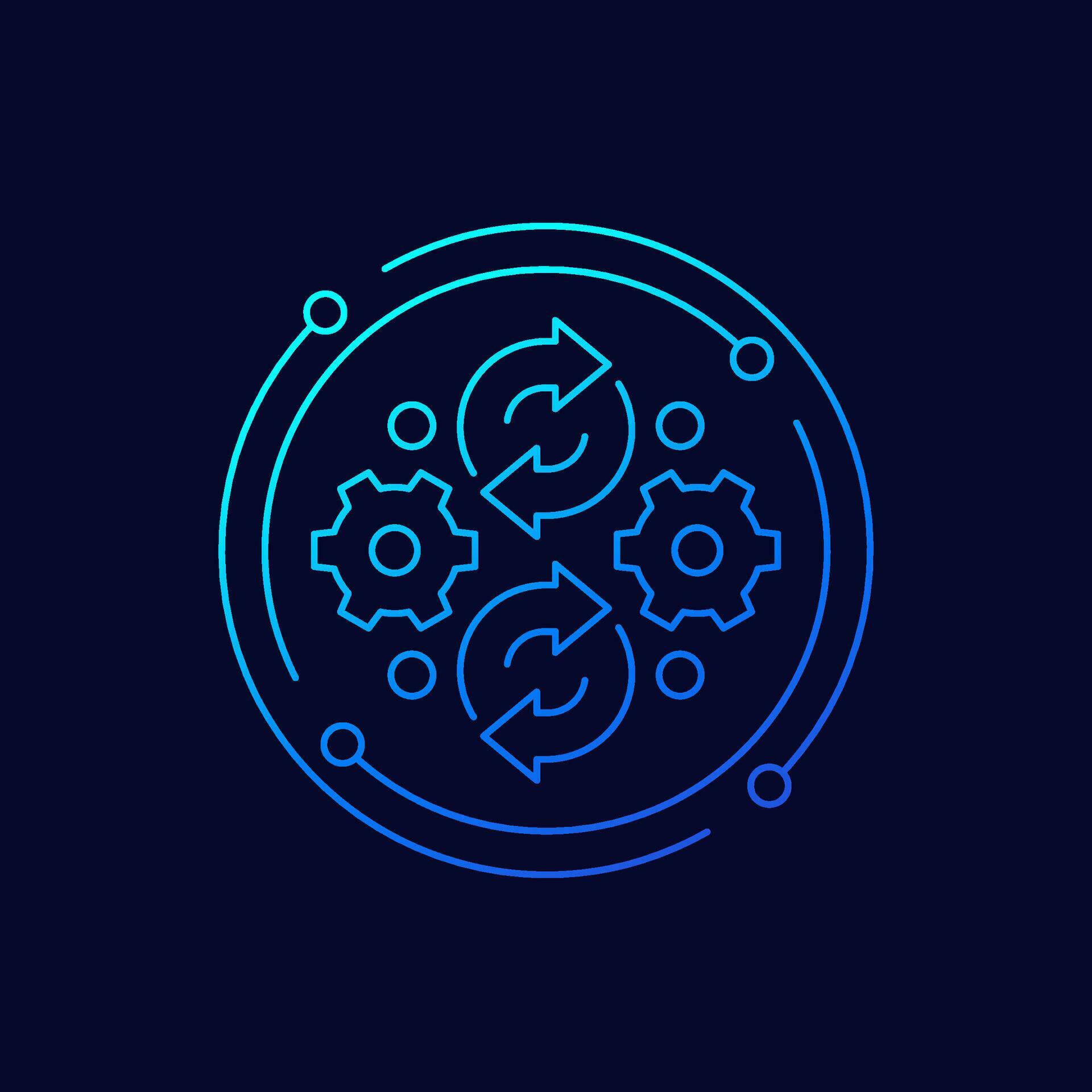 iteration, iterative process icon, linear design 36286534 Vector Art at Vecteezy