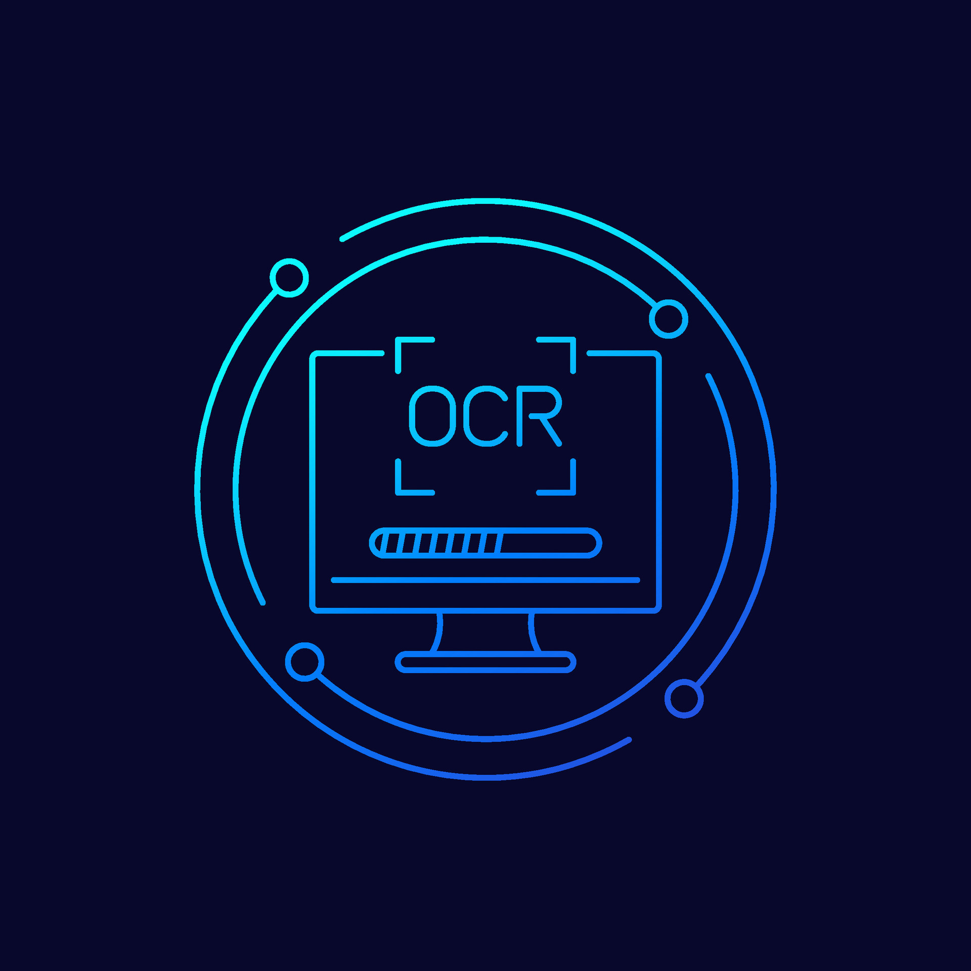 OCR icon, Optical character recognition, linear design 36286549 Vector Art at Vecteezy