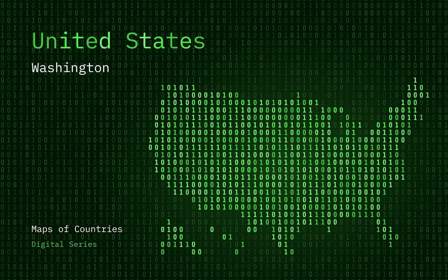 United States of America Green Map Shown in Binary Code Pattern. TSMC ...