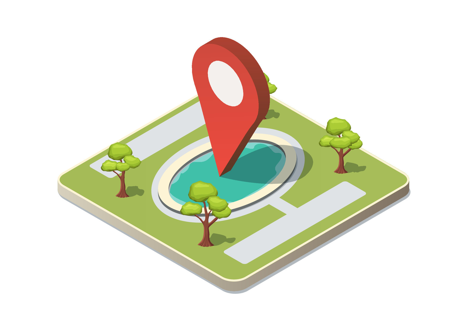 map with location pointer. 36287927 Vector Art at Vecteezy