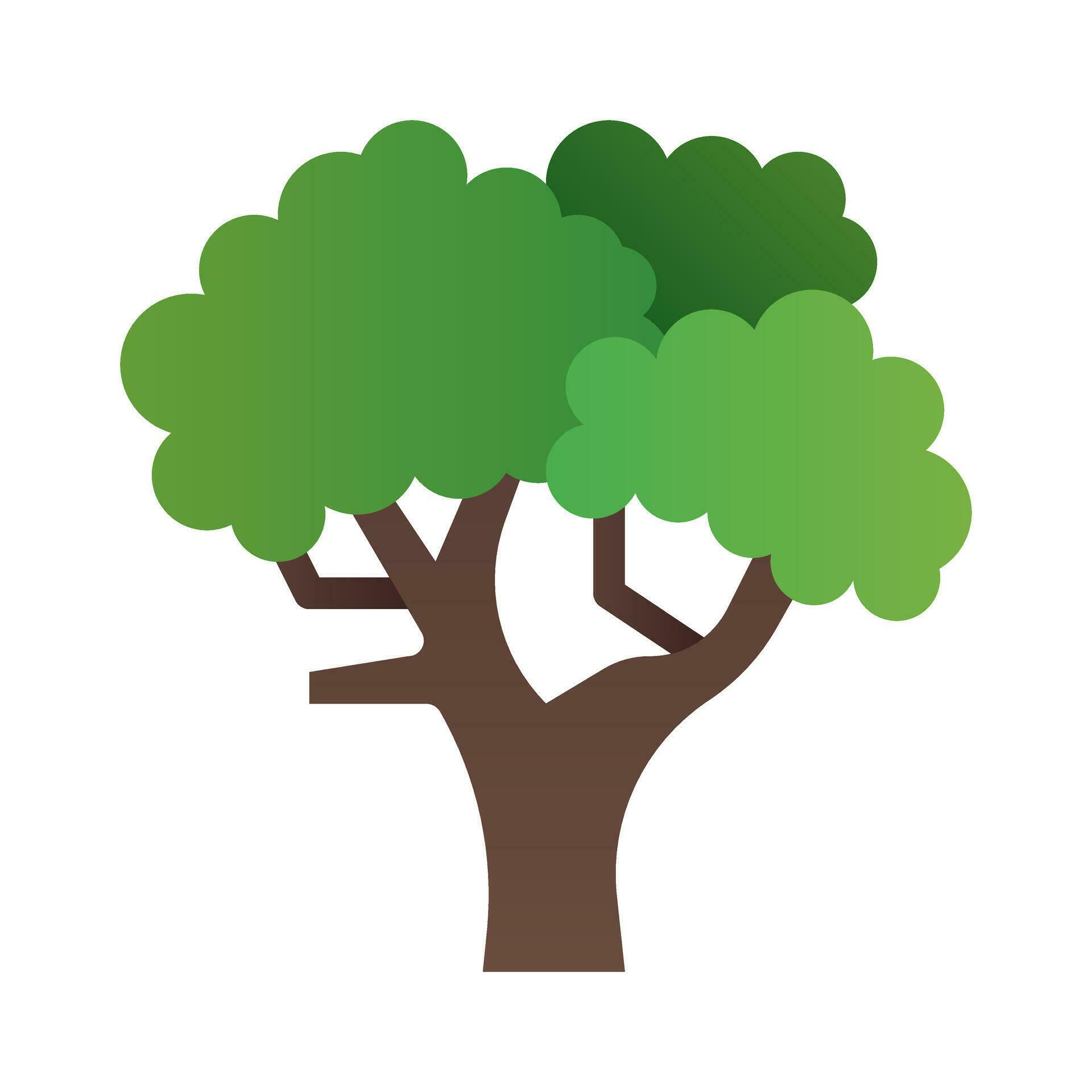 Tree icon in gradient fill style with high vector quality suitable for ...