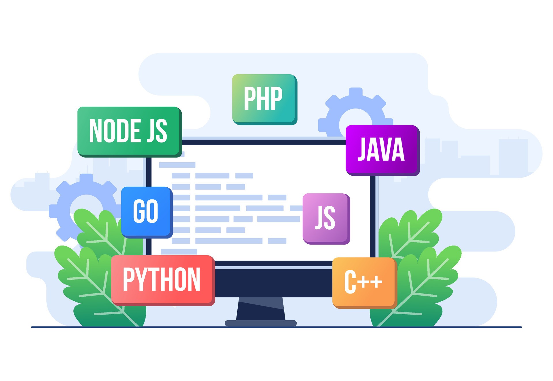 web desarrollo concepto plano ilustración vector plantilla, solicitud ...