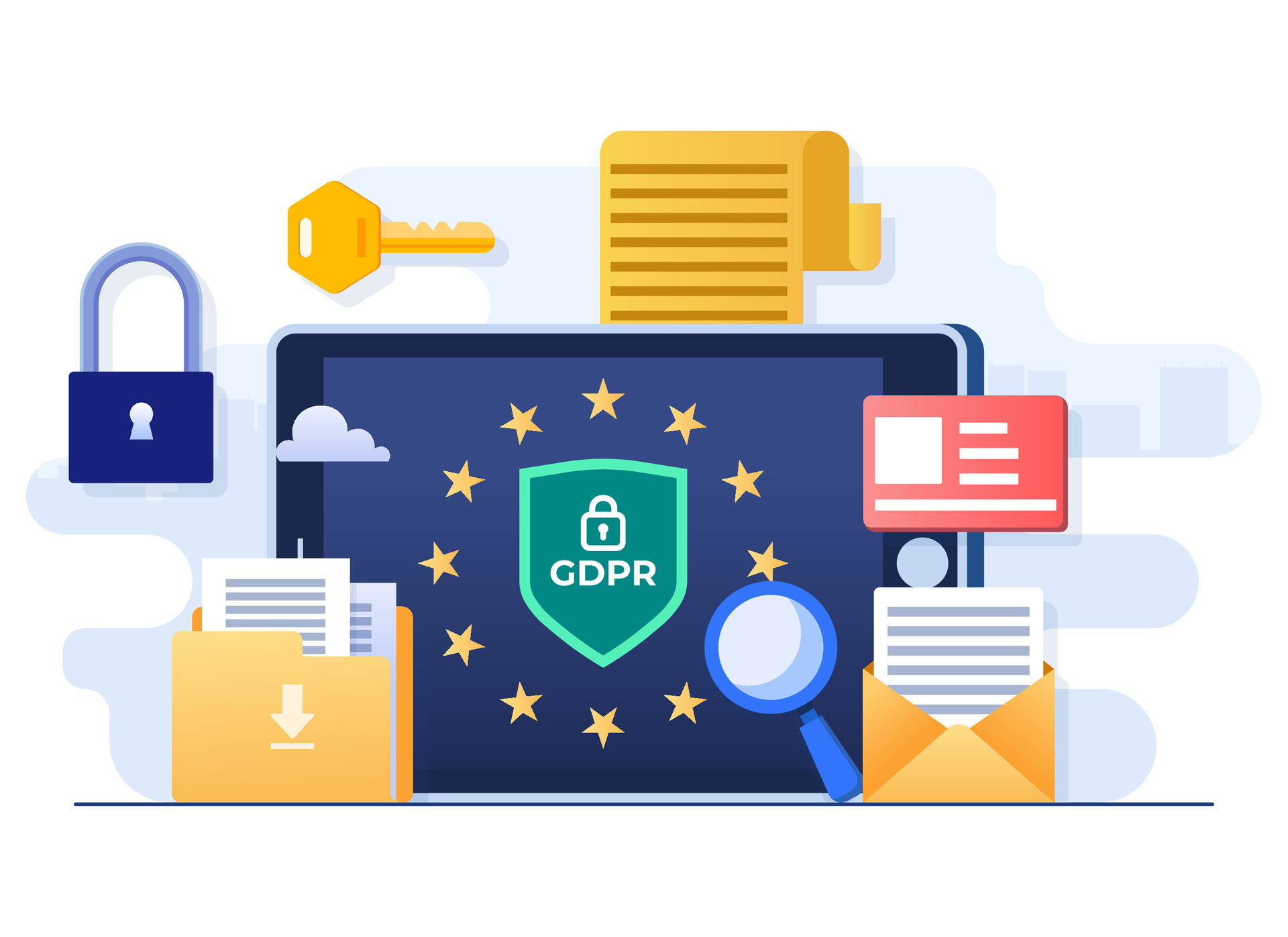 Gdpr General Data Protection Regulation Network Data Security Confidential Data Protection