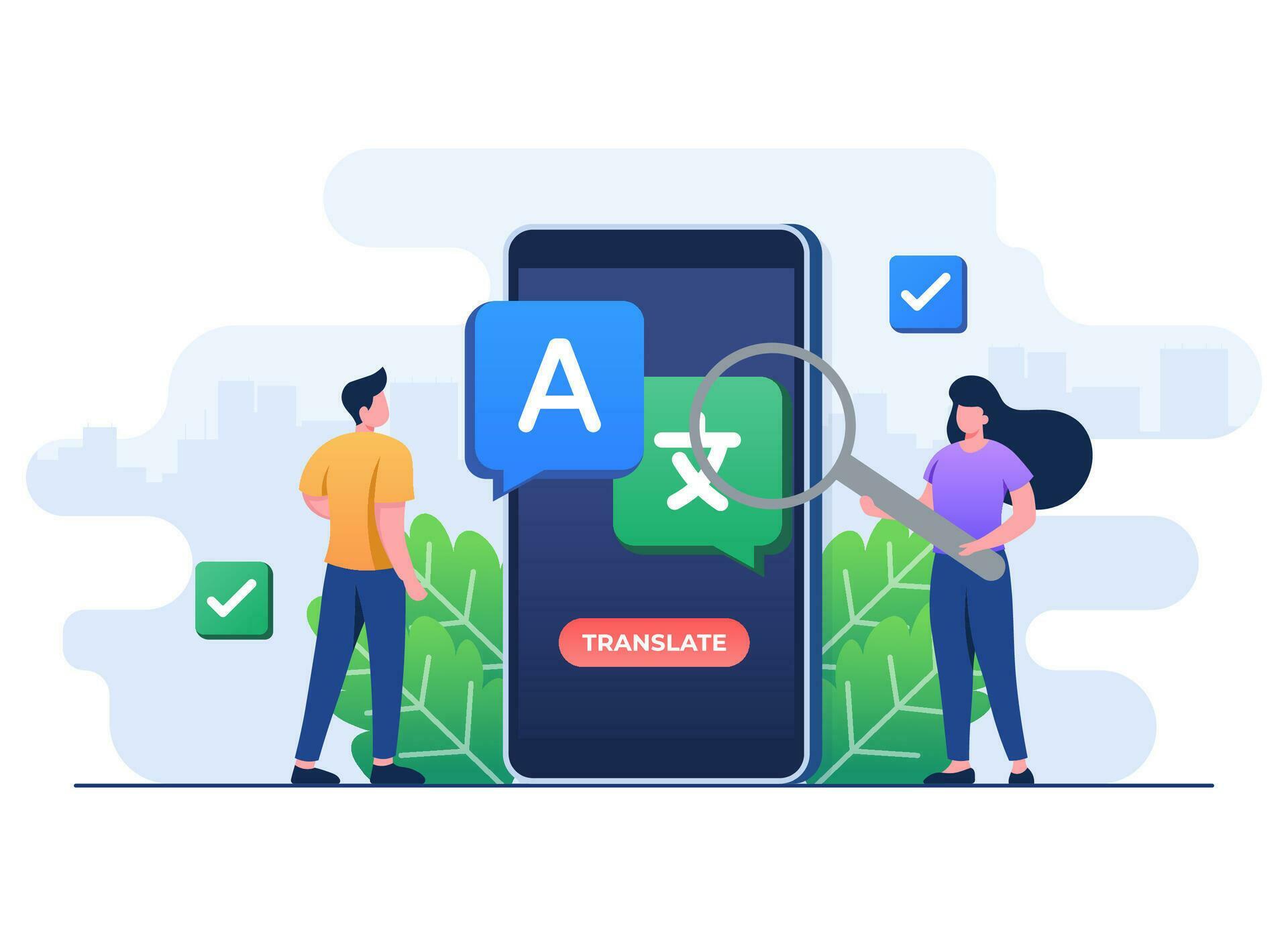Translation concept flat illustration vector template, Translate ... Translation concept flat illustration vector template, Translate ...