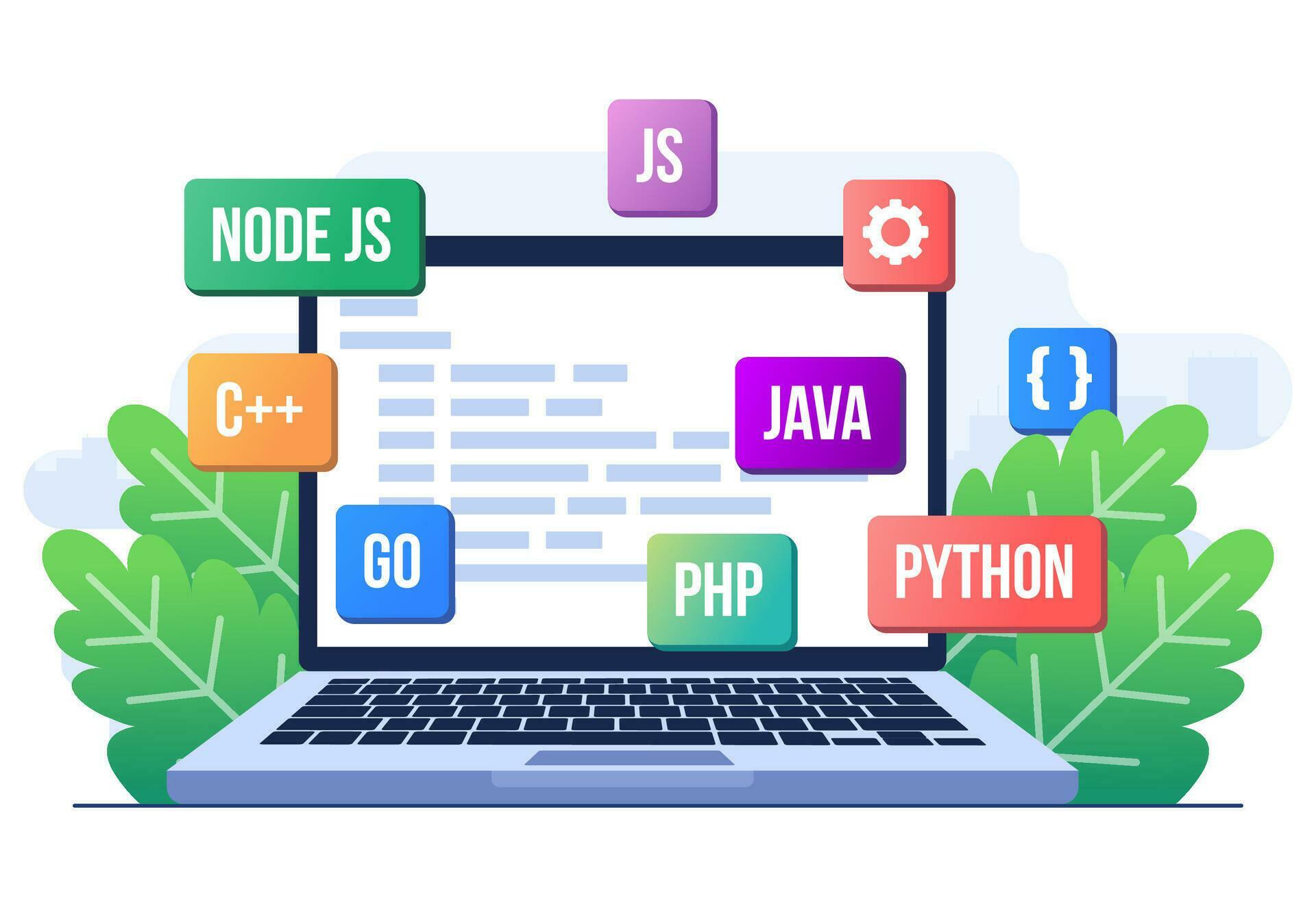 Web development concept flat illustration vector template, Application ...