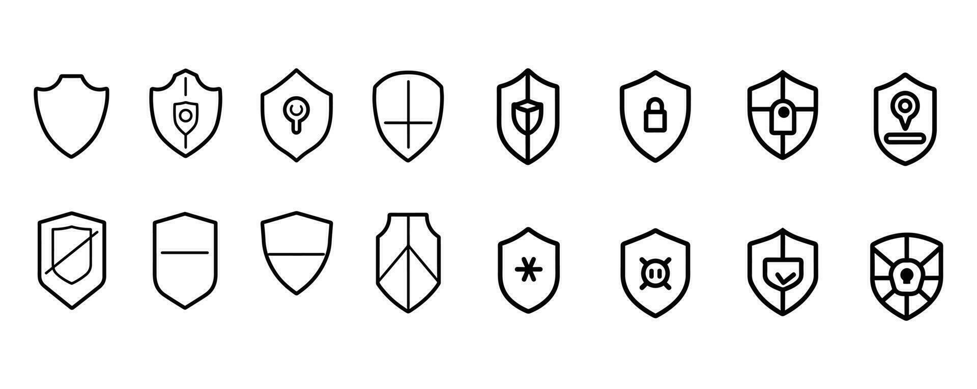 Security shield icons, security shield logotypes, check mark padlock ... Security shield icons, security shield logotypes, check mark padlock ...