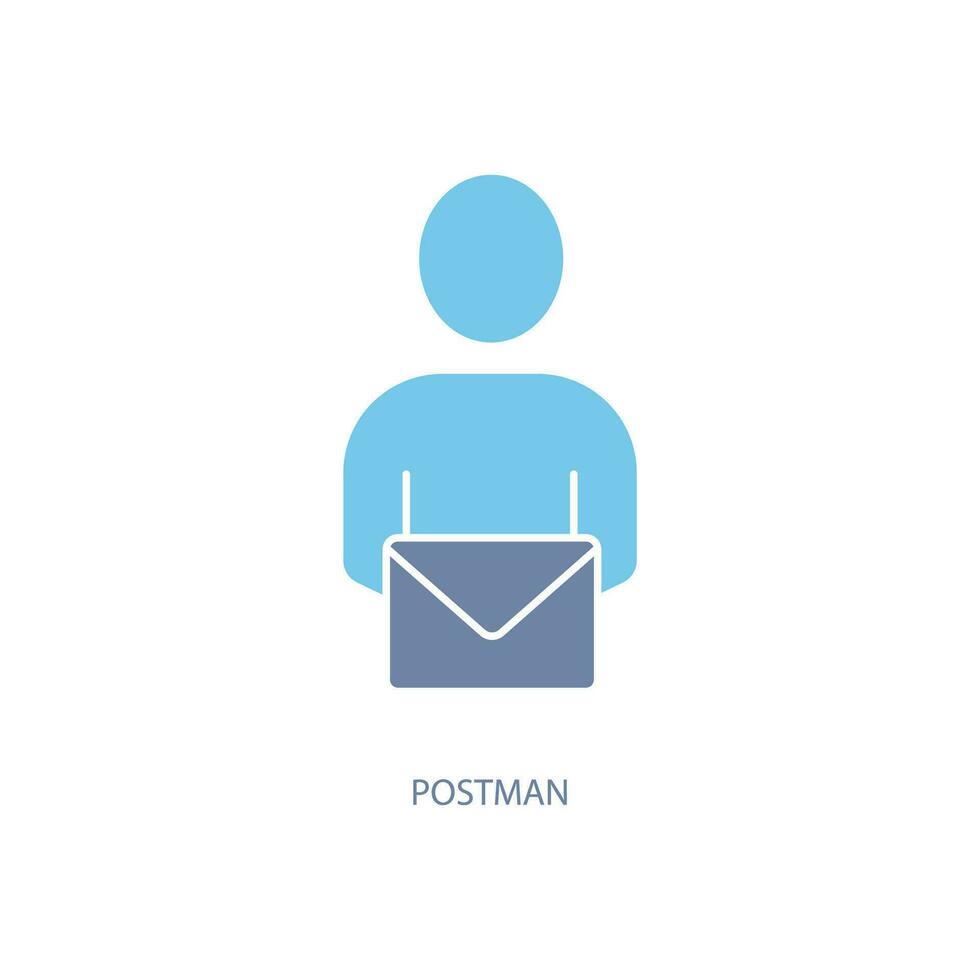 postman concept line icon. Simple element illustration. postman concept ...