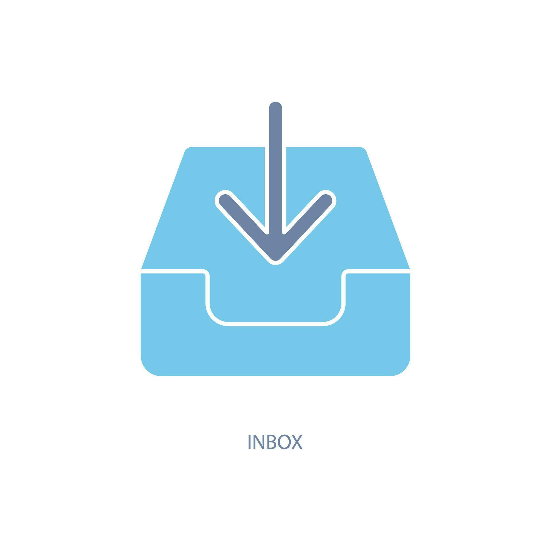 inbox concept line icon. Simple element illustration. inbox concept outline symbol design ...