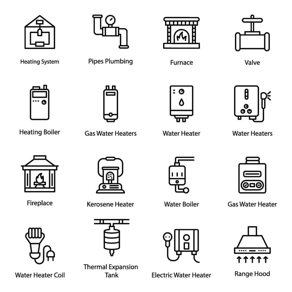 Heating System Line Vector Icons 36293489 Vector Art at Vecteezy Heating System Line Vector Icons 36293489 Vector Art at Vecteezy