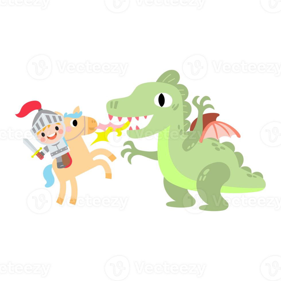 Fantasy knight princess and dragon . prince on horseback holding sword ...