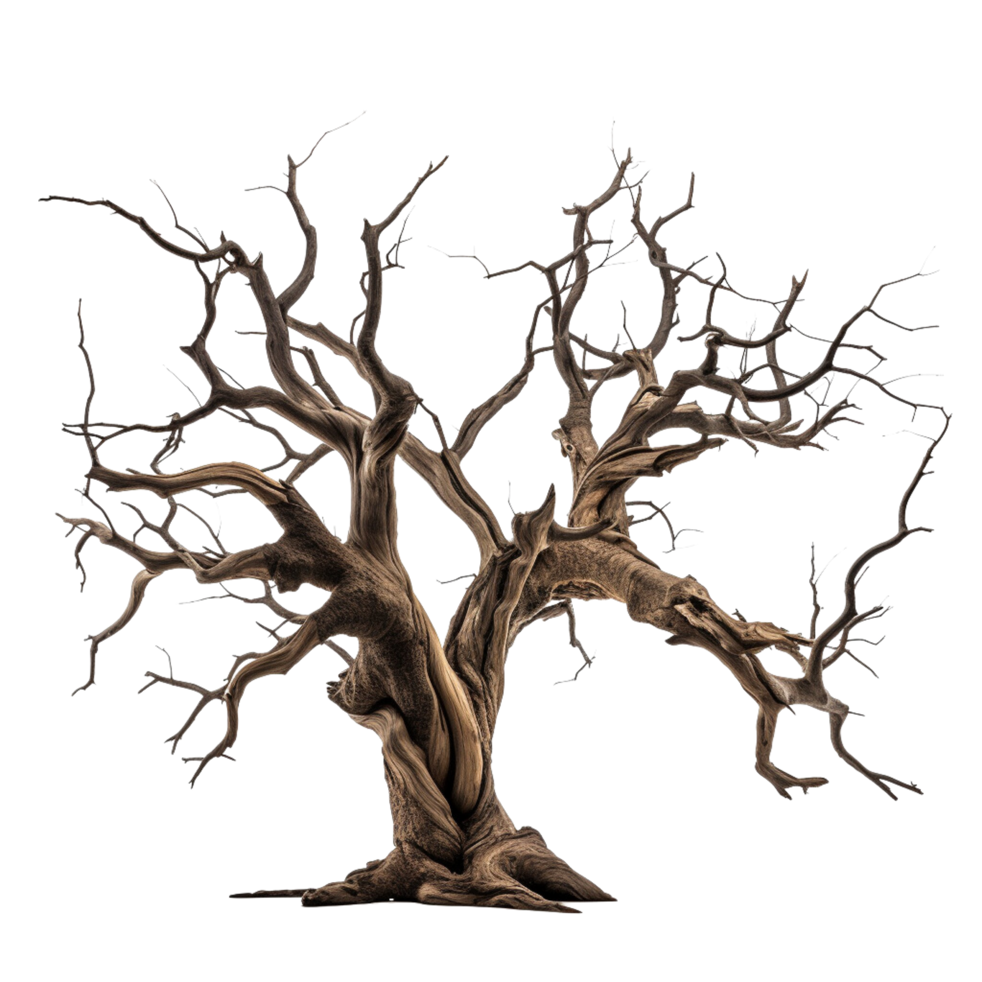 AI generated creepy dead tree Isolated on transparent background 36296651 PNG