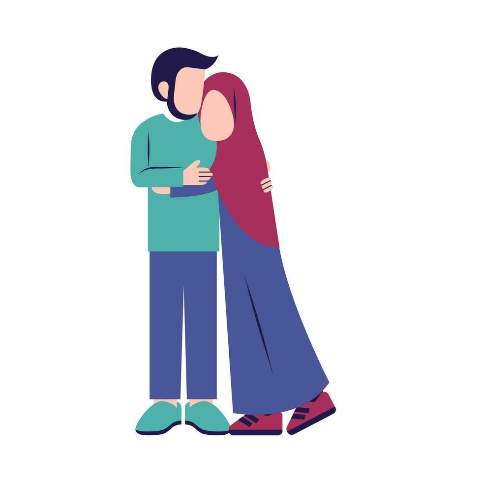 Illustration Of Romantic Muslim Couple 36297570 Vector Art at Vecteezy