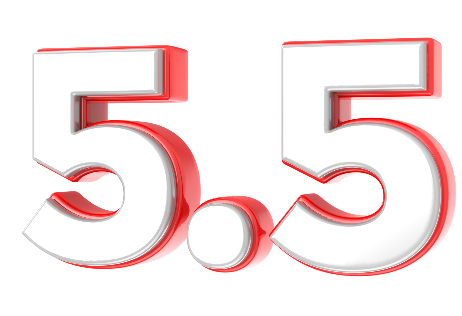 5.5 Sale 3D Number Illustration Concept Design 36298753 PNG