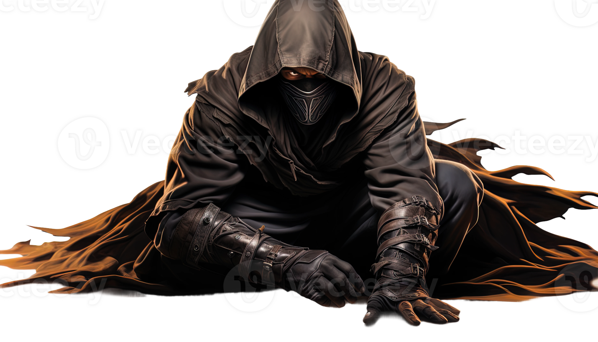 Ai Generiert Heimlich Ninja Clip Art Schatten Krieger Grafik Kriegerisch Kunst Illustration