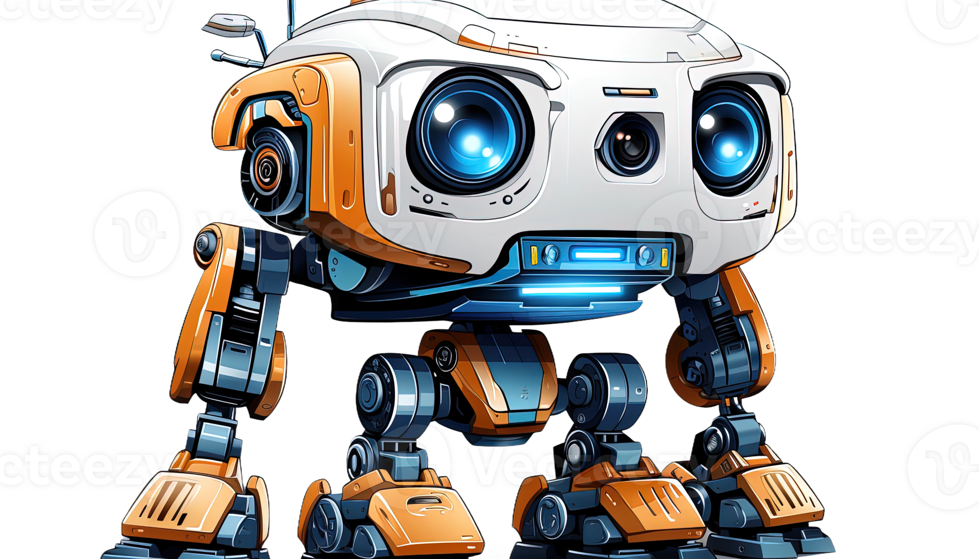 ai généré futuriste robot clipart, transparent arrière-plan, ai Android ...