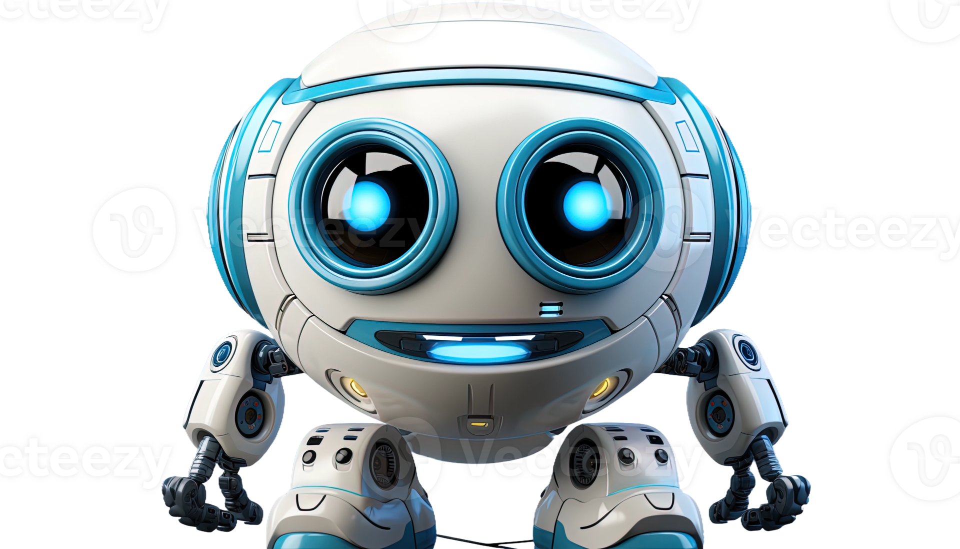 ai generiert futuristisch Roboter Clip Art, transparent Hintergrund, ai ...