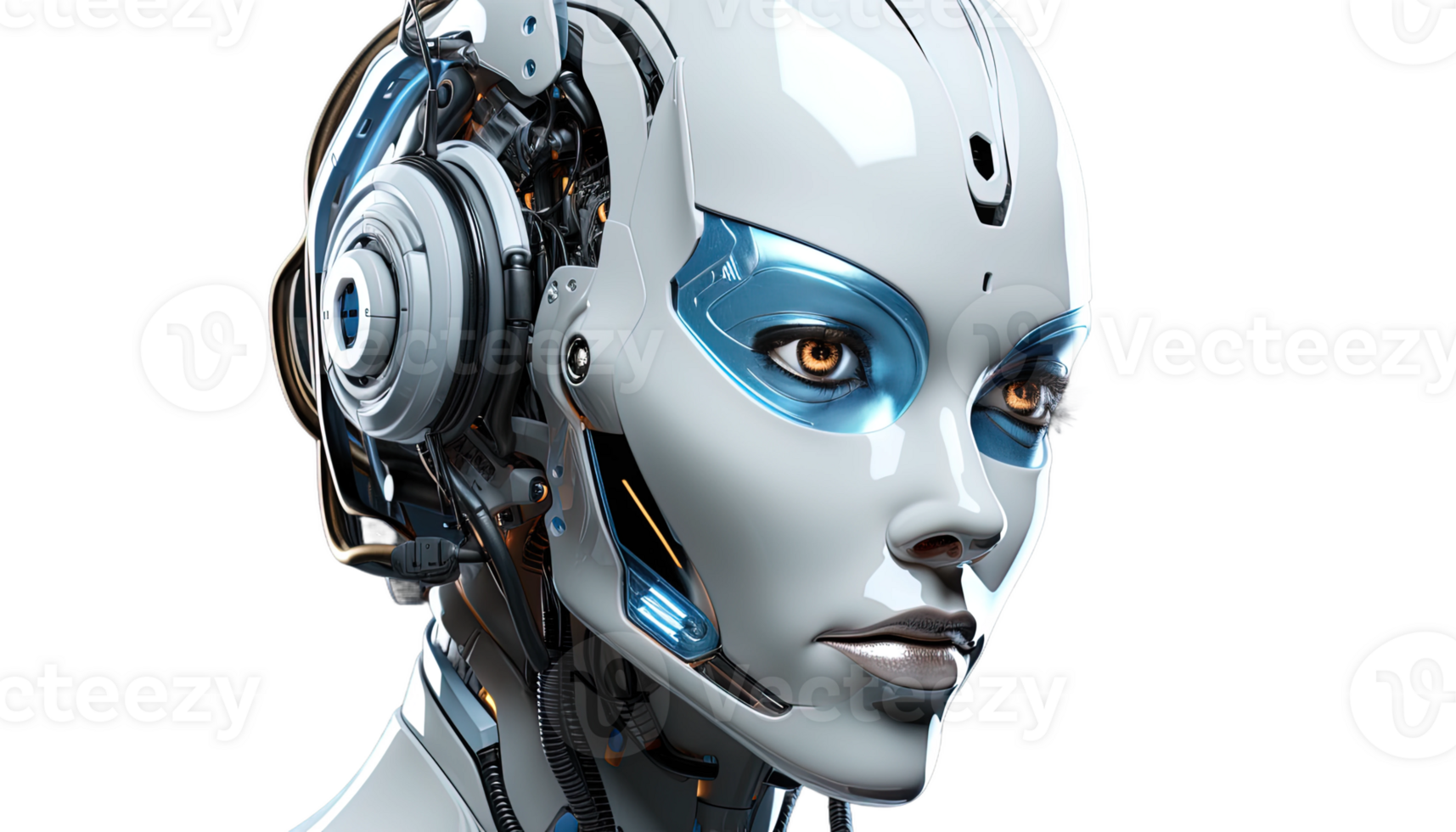 AI generated Futuristic robot clipart, transparent background, AI android illustration, digital ...