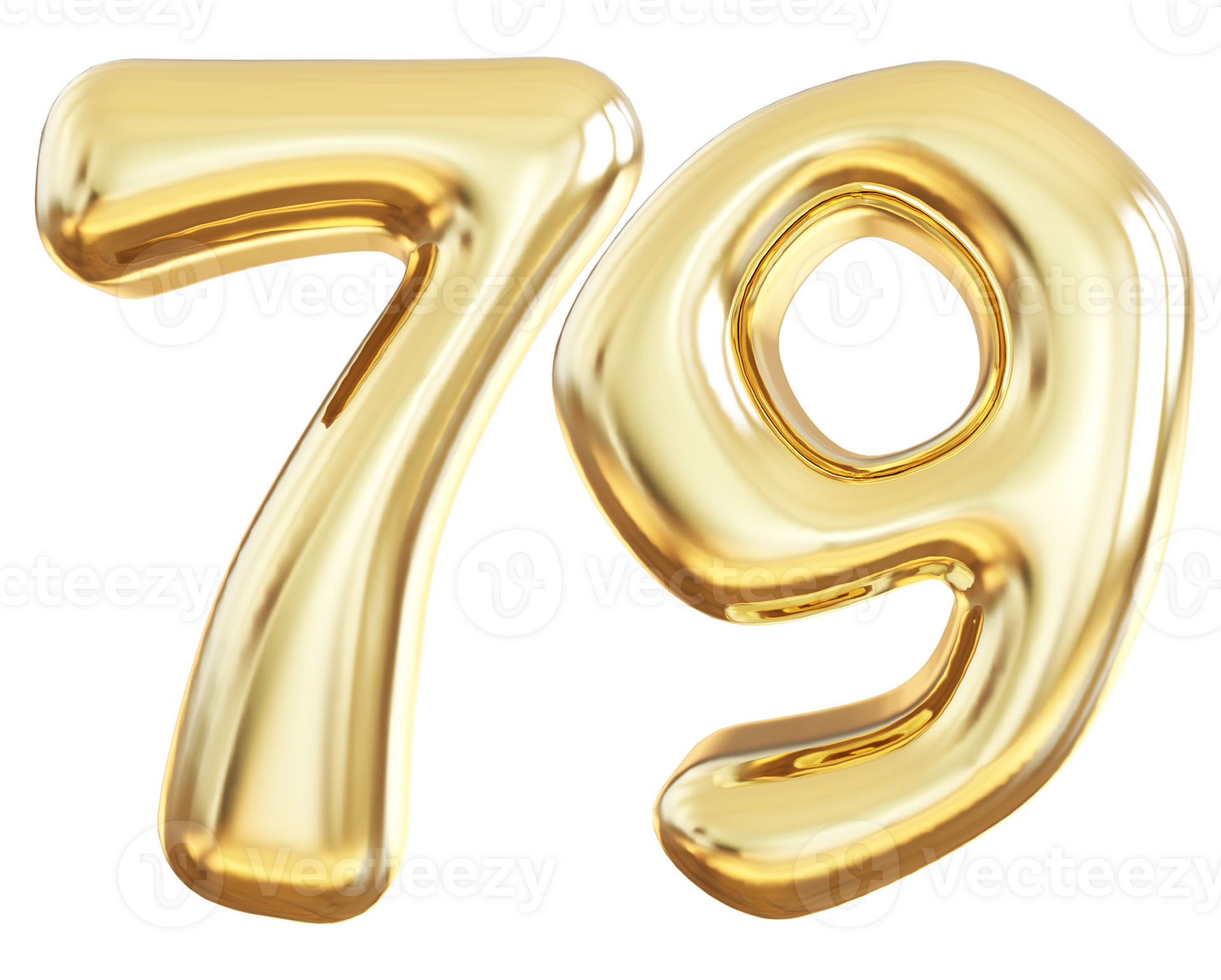 Gold 3d number 79 36304299 PNG