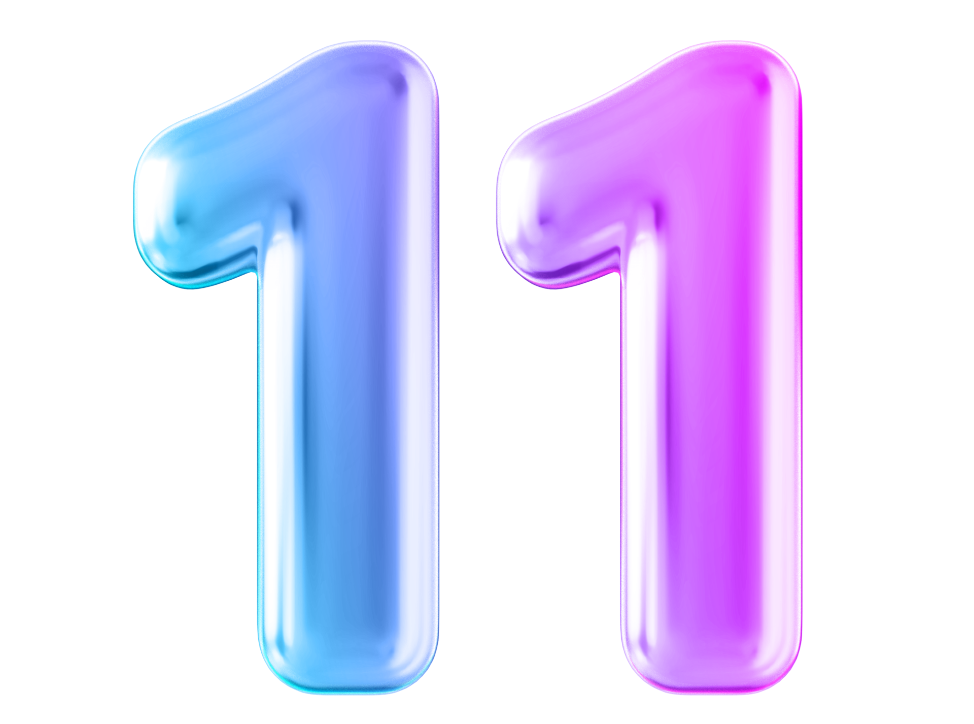 Gradient 3d number 11 36304372 PNG