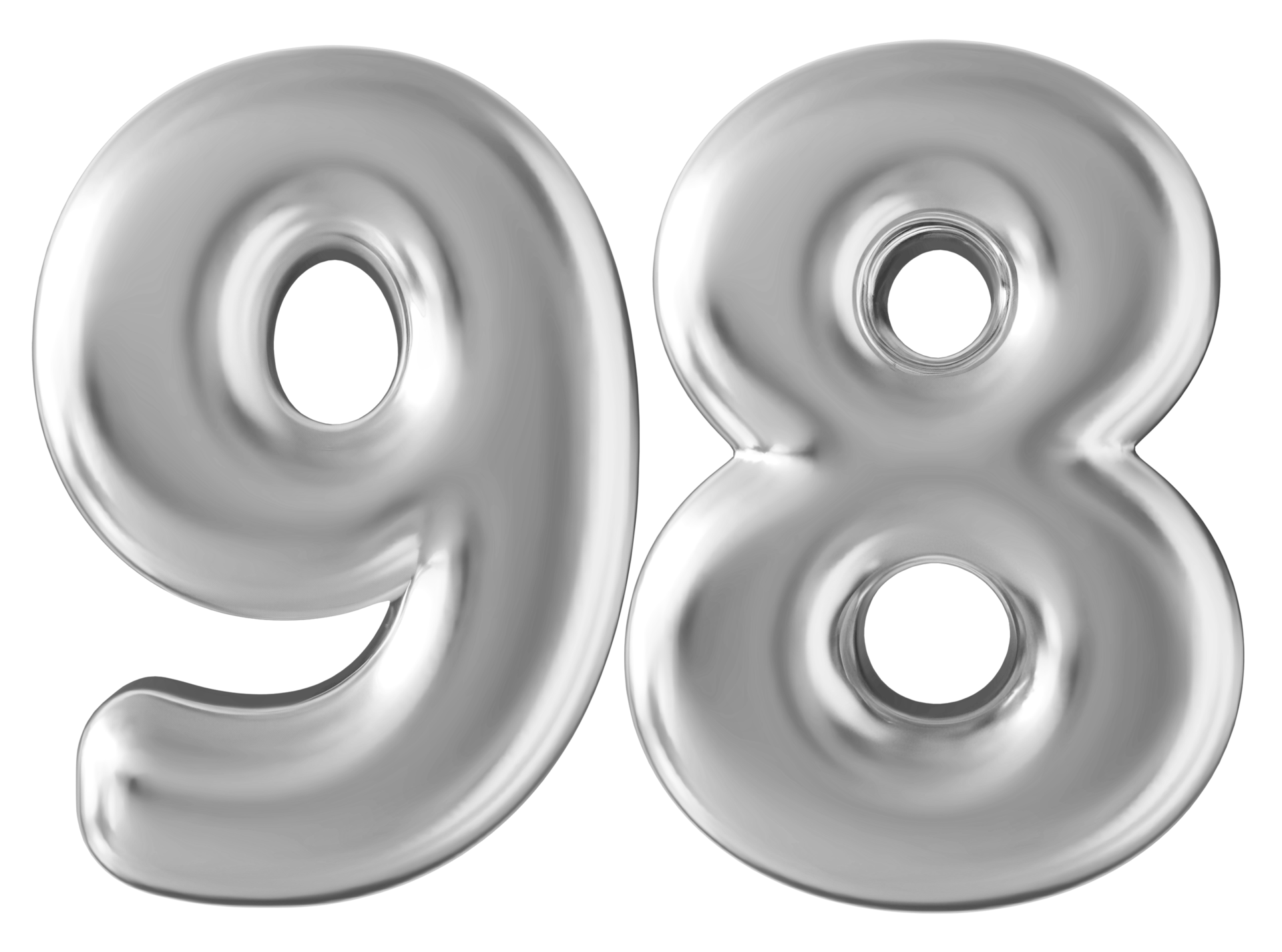 prata 3d número 98 36304424 PNG