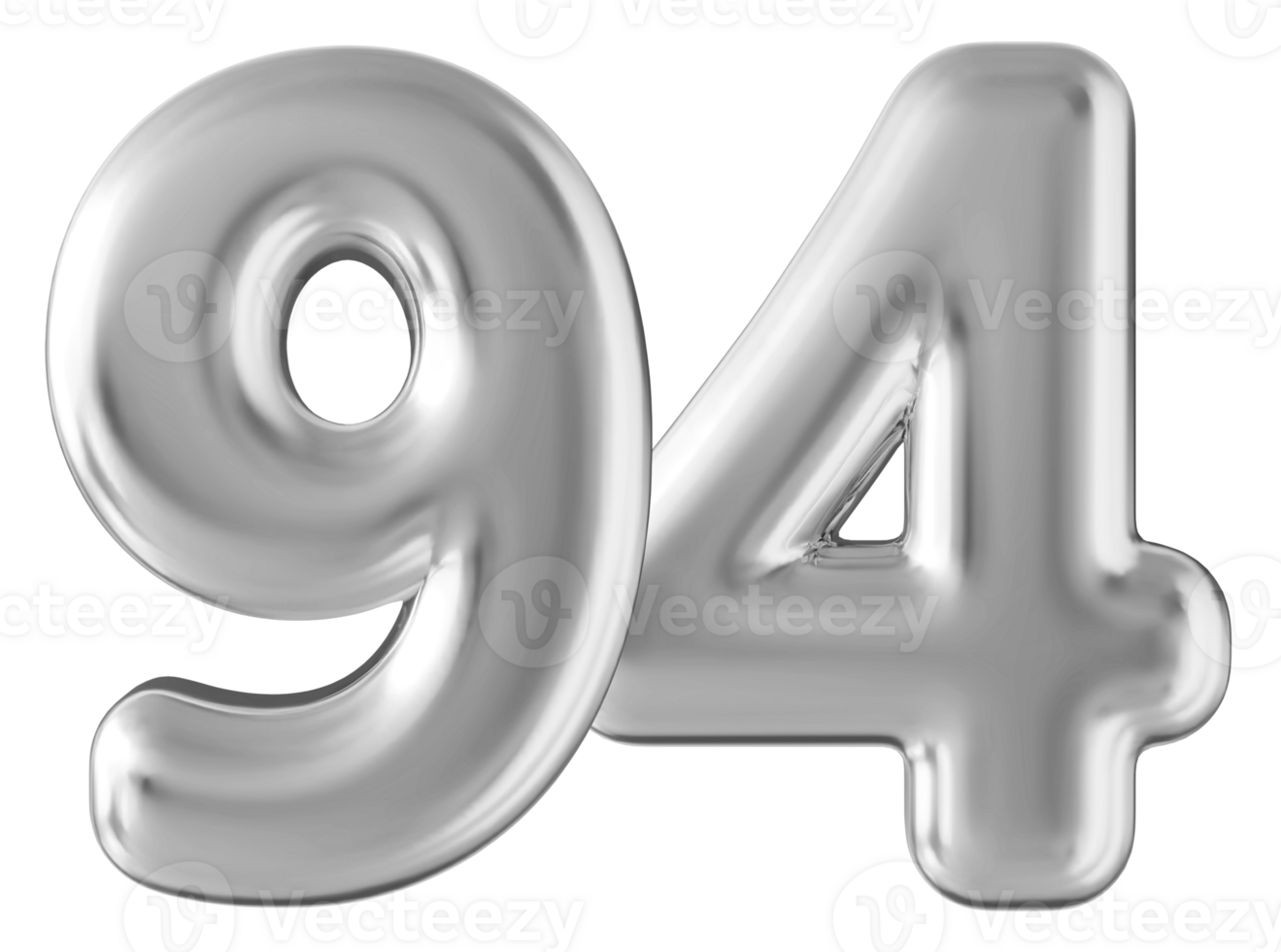 Silver 3d number 94 36304454 PNG