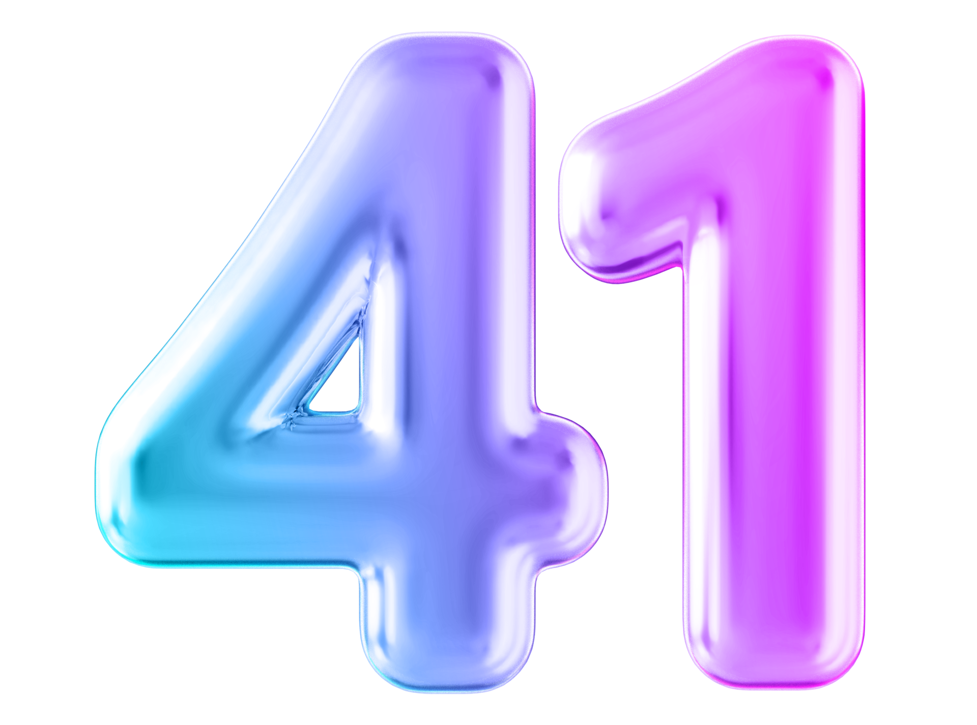 gradient-3d-number-41-36304560-png