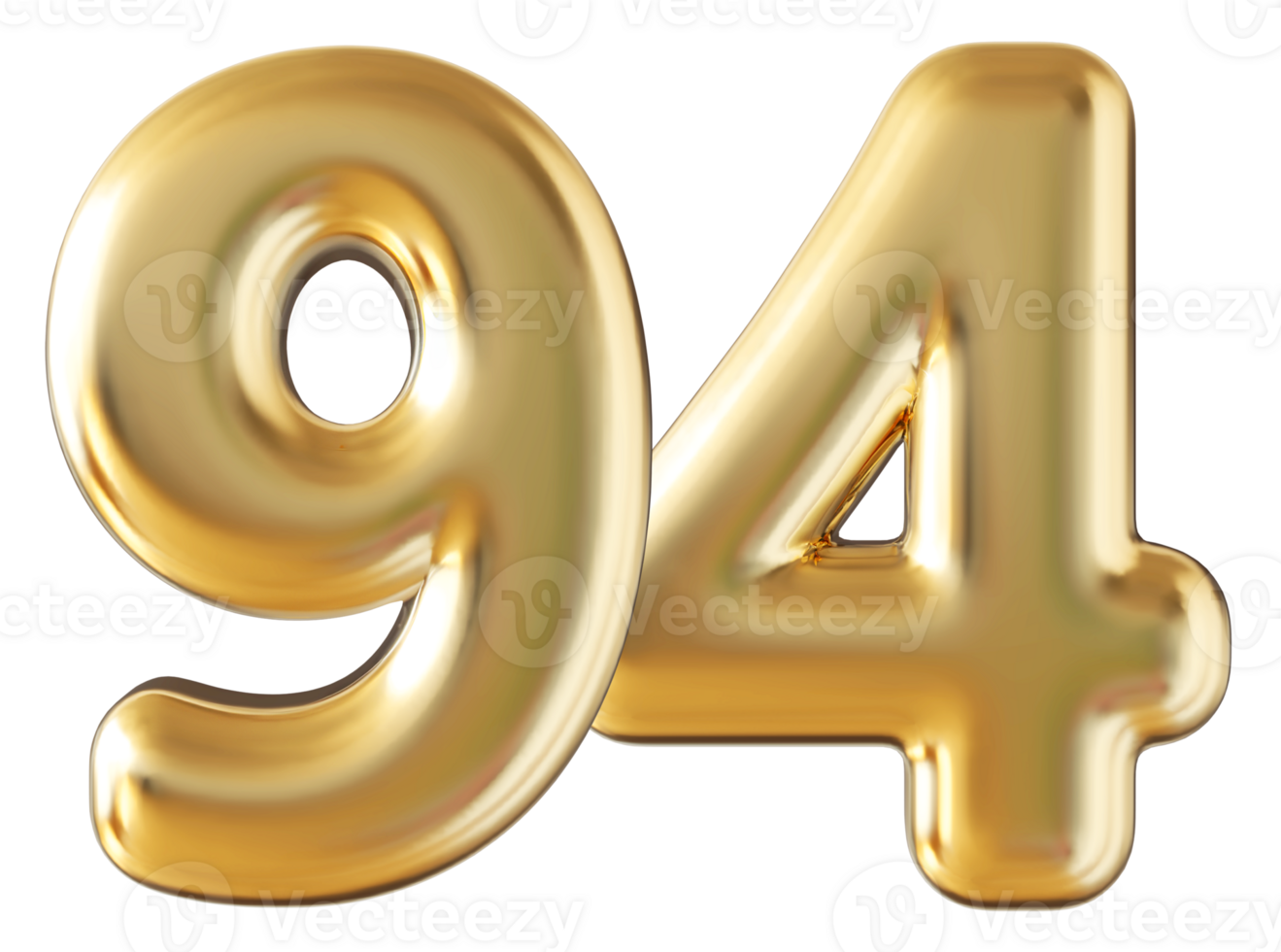 Gold 3d number 94 36304588 PNG