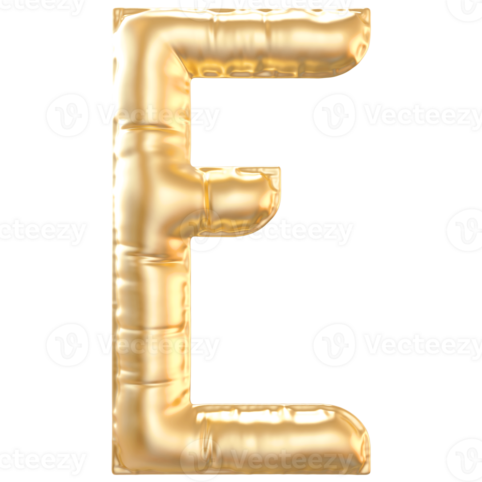 ouro bolha carta e Fonte 3d render 36305448 PNG