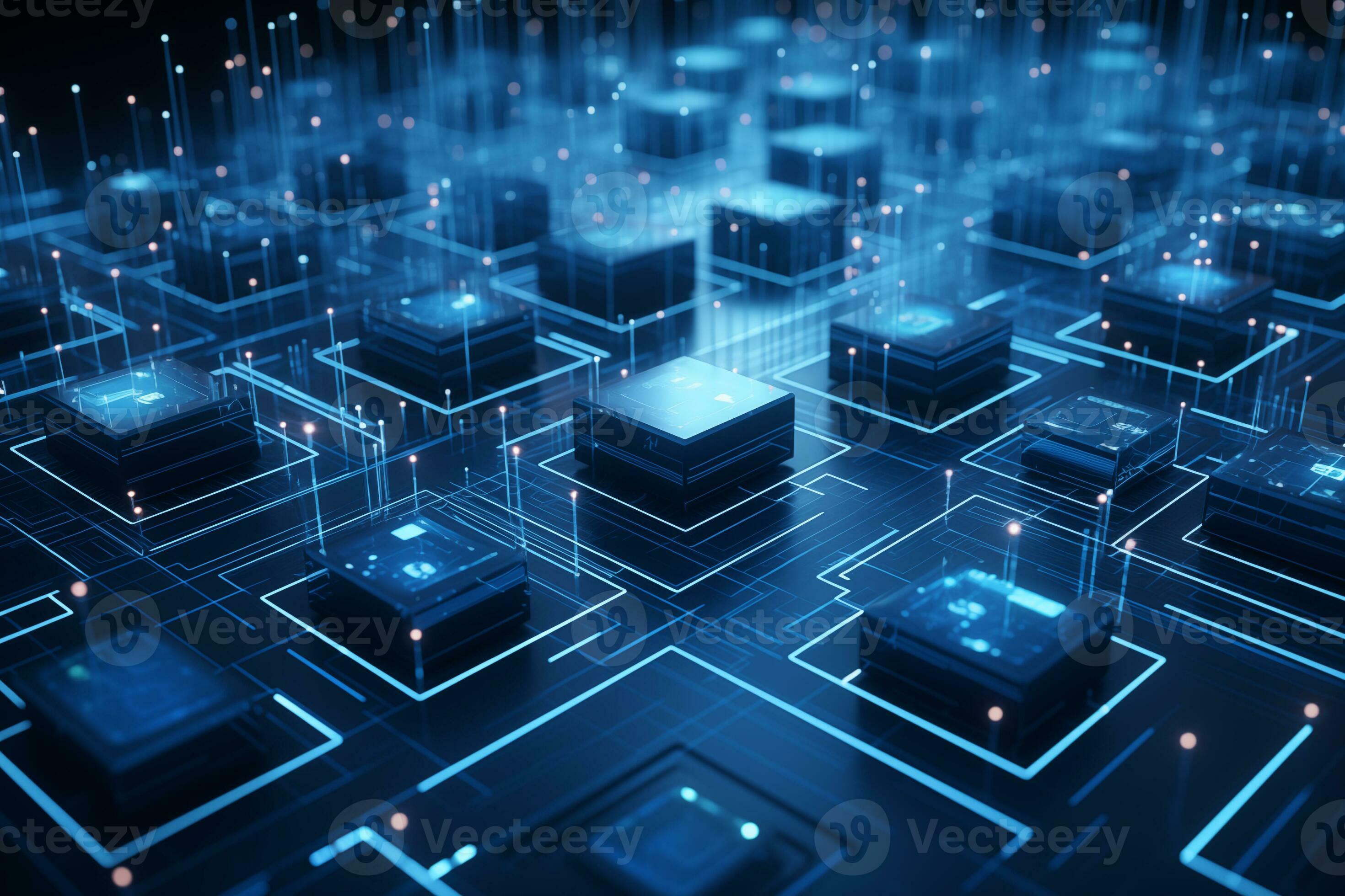 AI Generated Big data processing in advanced computer server center ...