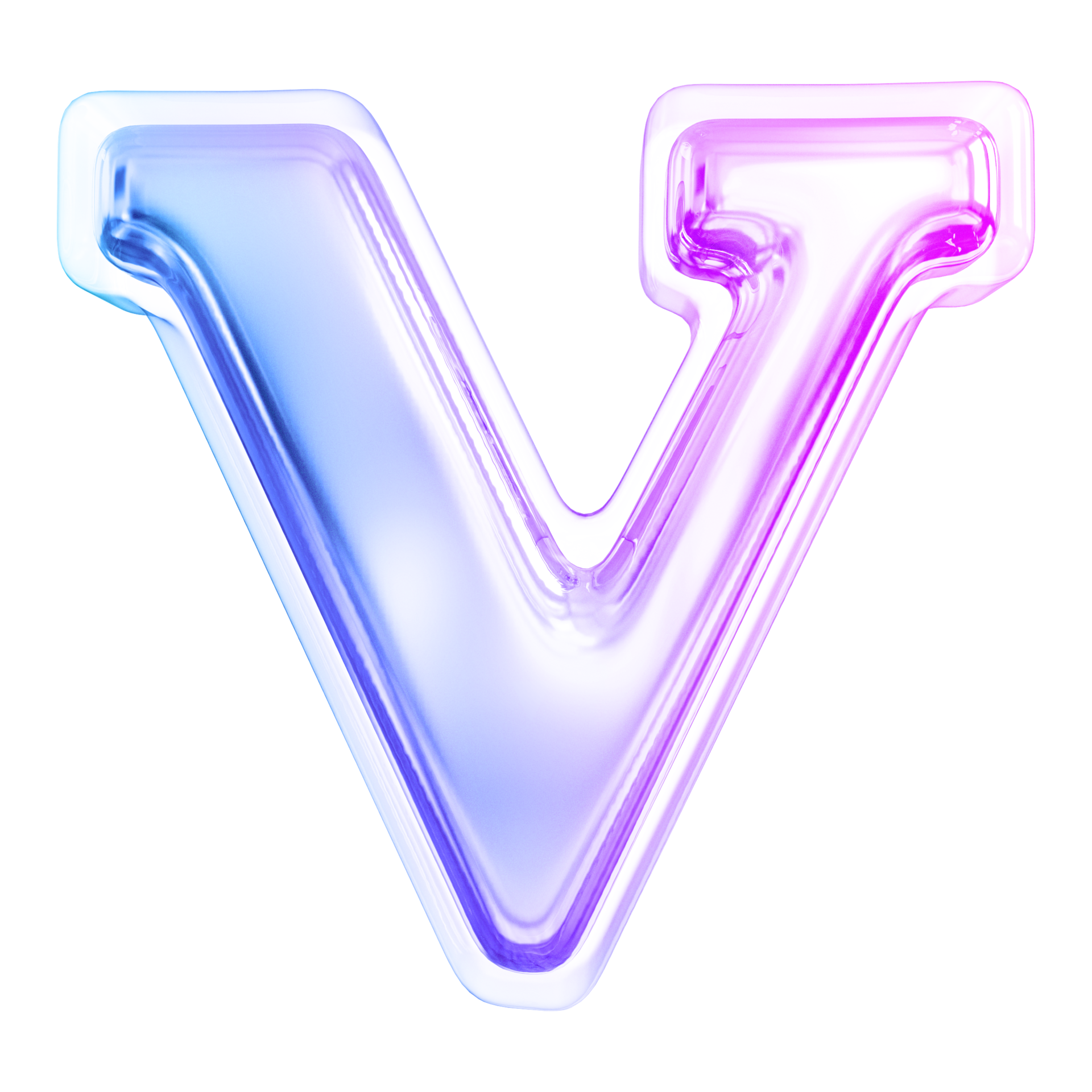 degradado letra v fuente 3d hacer 36305856 PNG