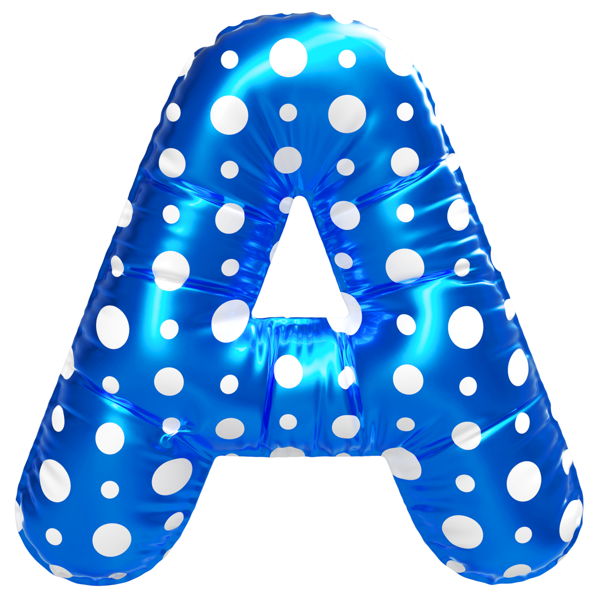 Blue letter A font 3d render 36306347 PNG