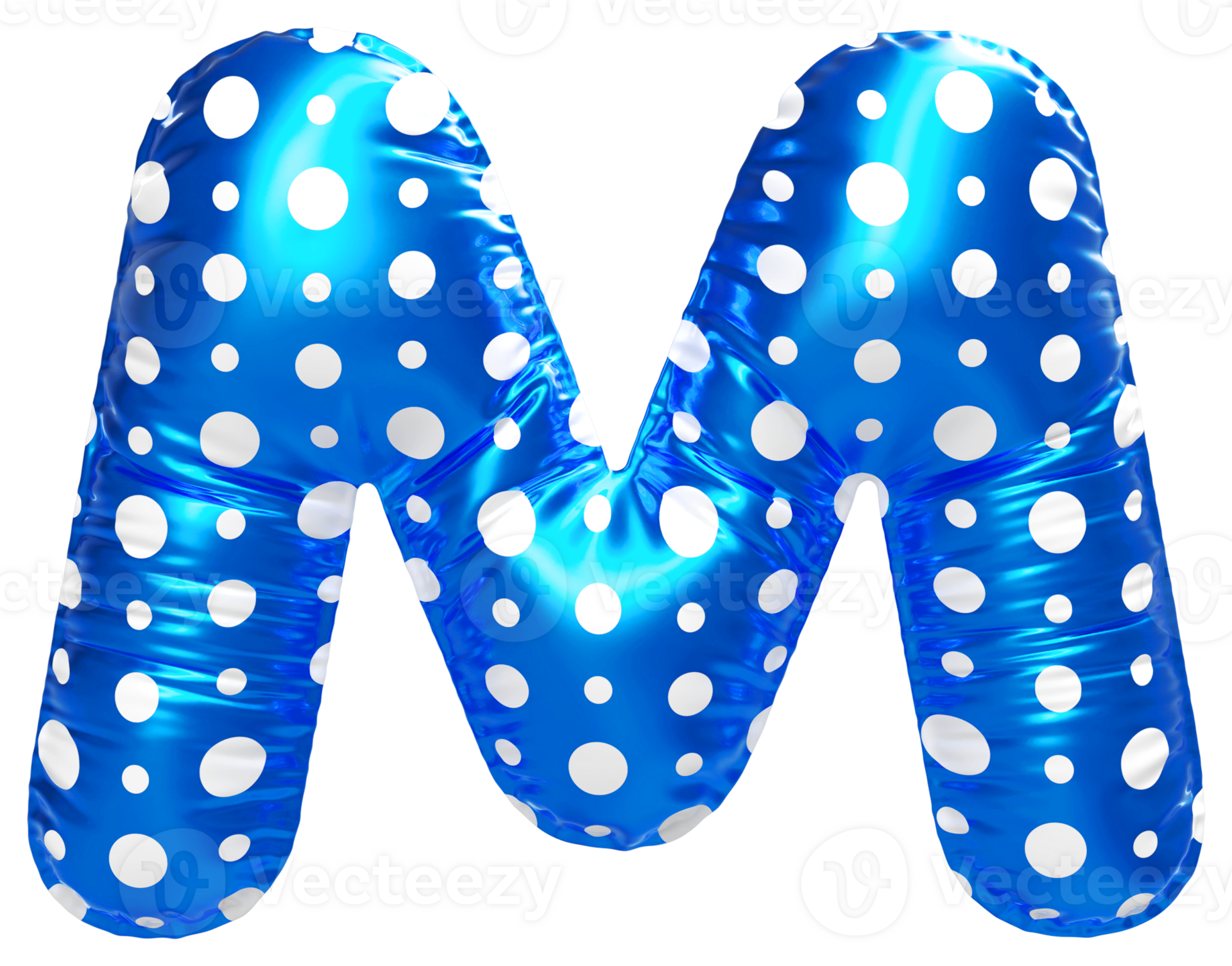 Blue letter M font 3d render 36306538 PNG