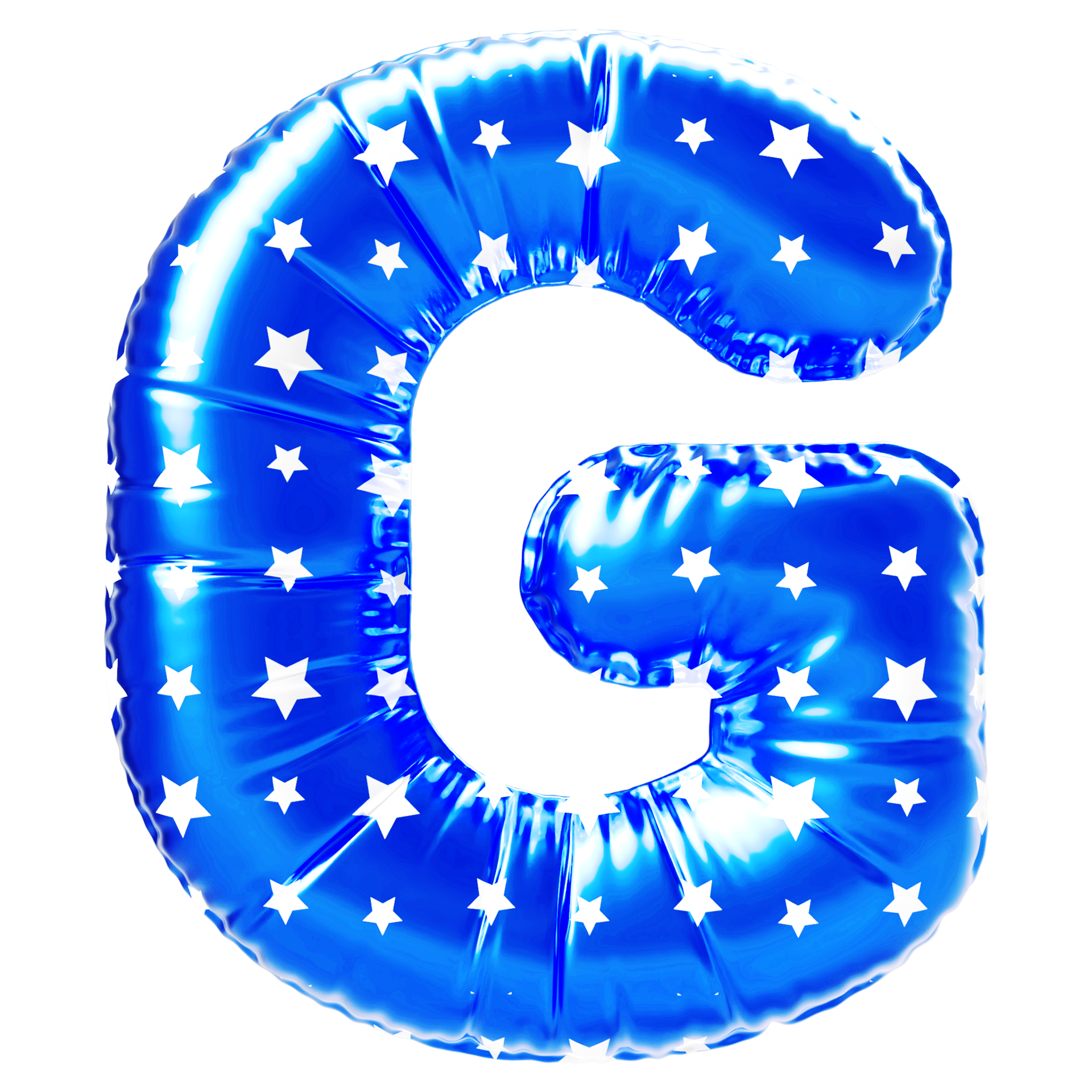 Blue letter G font 3d render 36306719 PNG