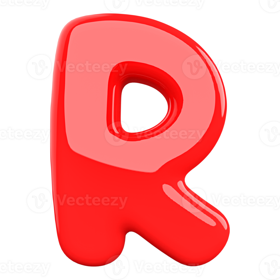 Rojo Letra R Fuente 3d Hacer 36306919 Png