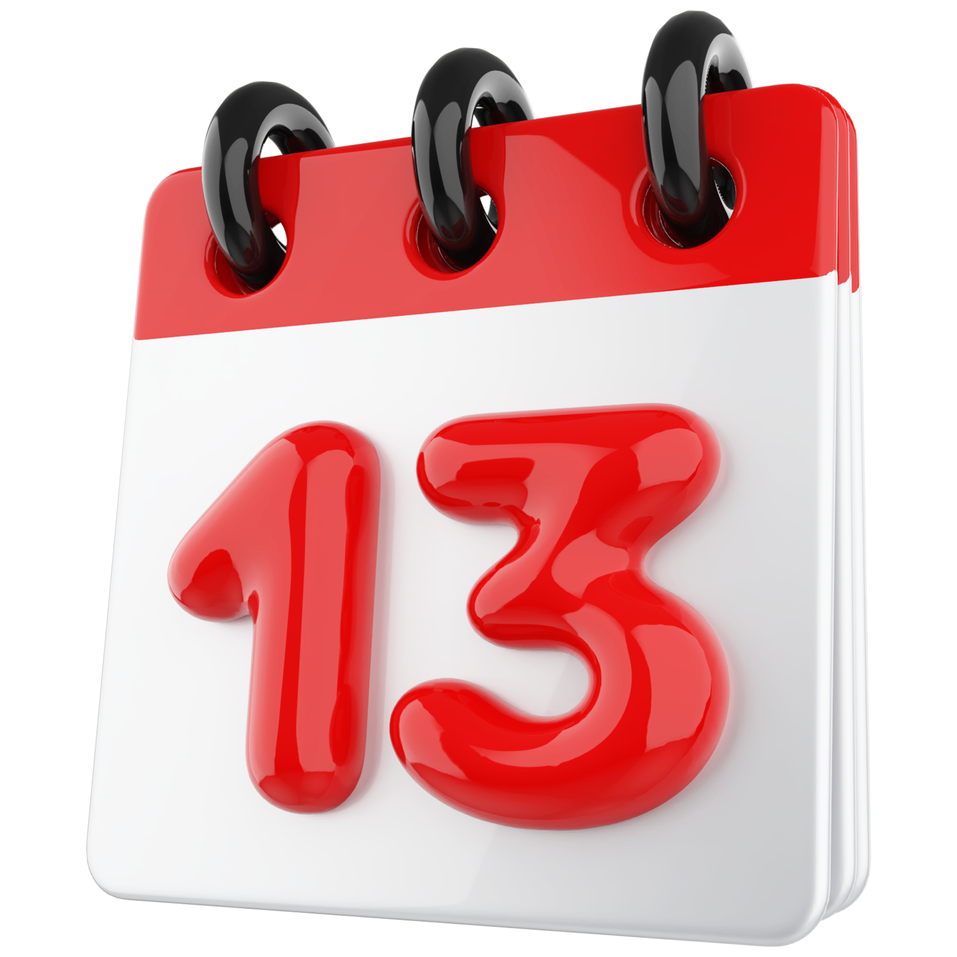 3d icon calendar number 13 36306954 PNG