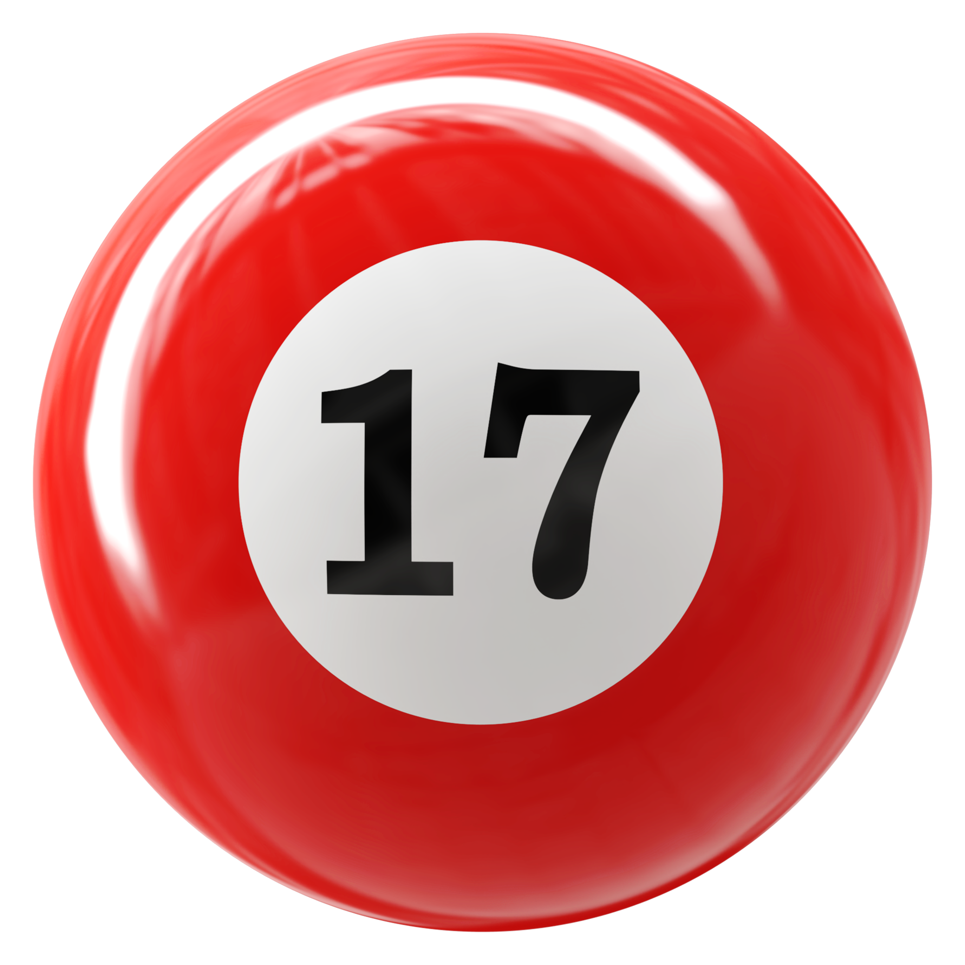 17 number 3d ball red 36307186 PNG